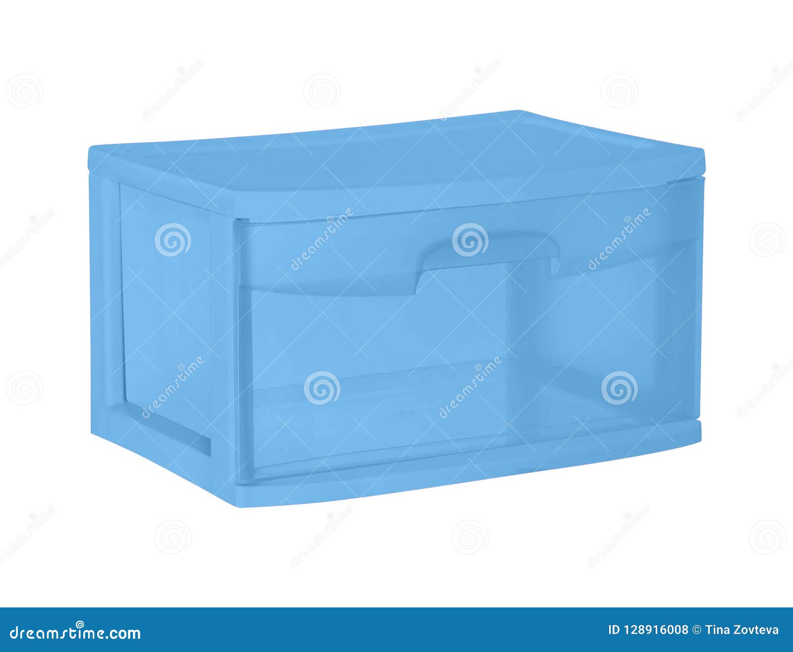 Blue plastic box stock photo. Image of storage, clear - 128916008