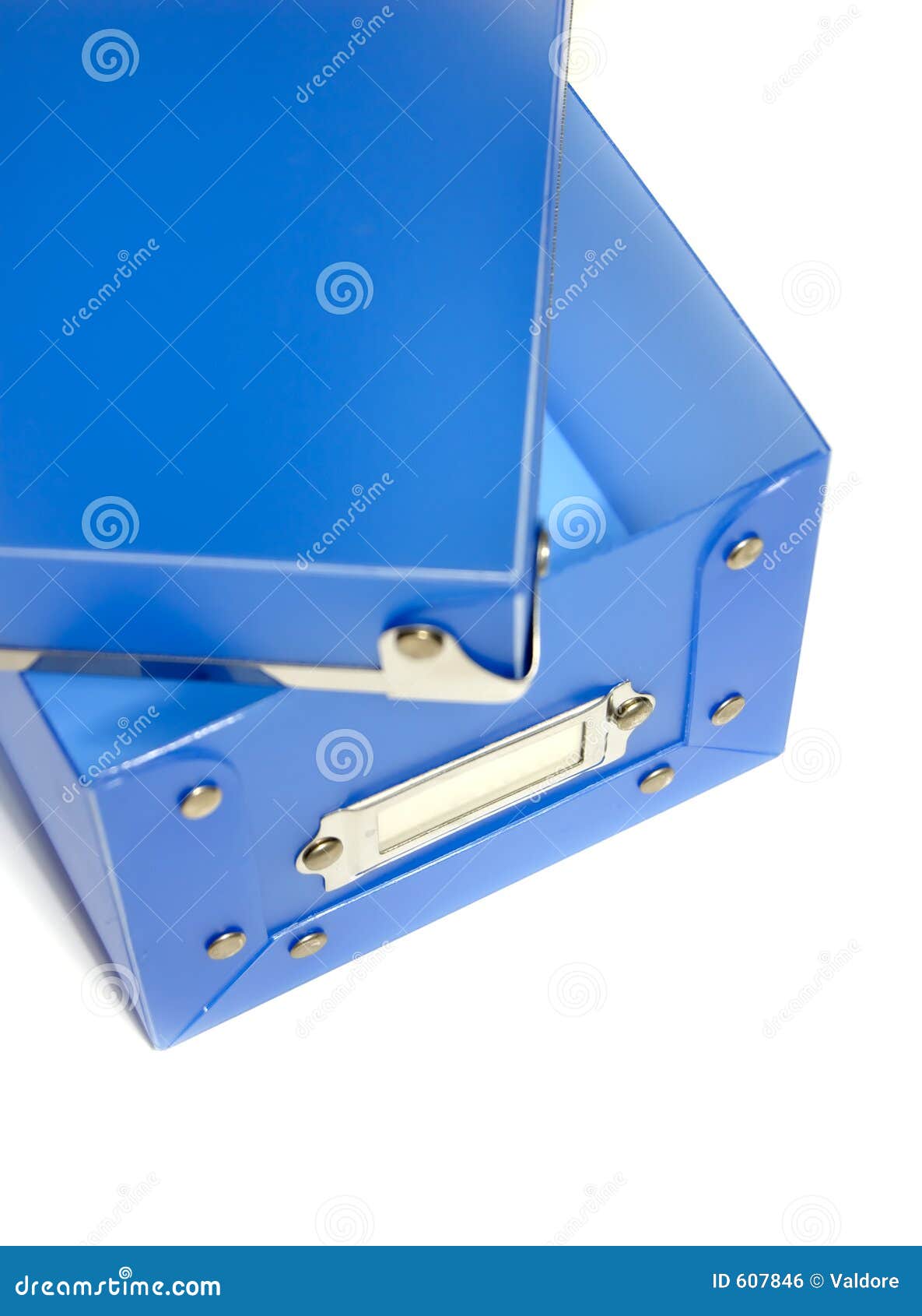 Blue Plastic Box stock photo. Image of metal, empty, aluminium - 607846