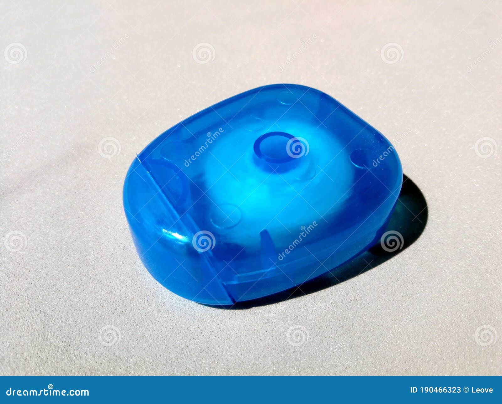 Blue Plastic Box Containing Tangled Dental Floss Stock Image - Image of ...
