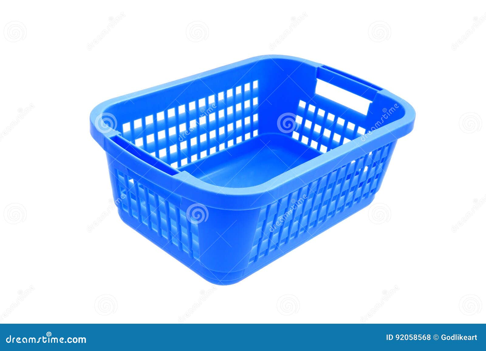 Blue Plastic Box on Isolated White Background Stock Photo - Image of ...