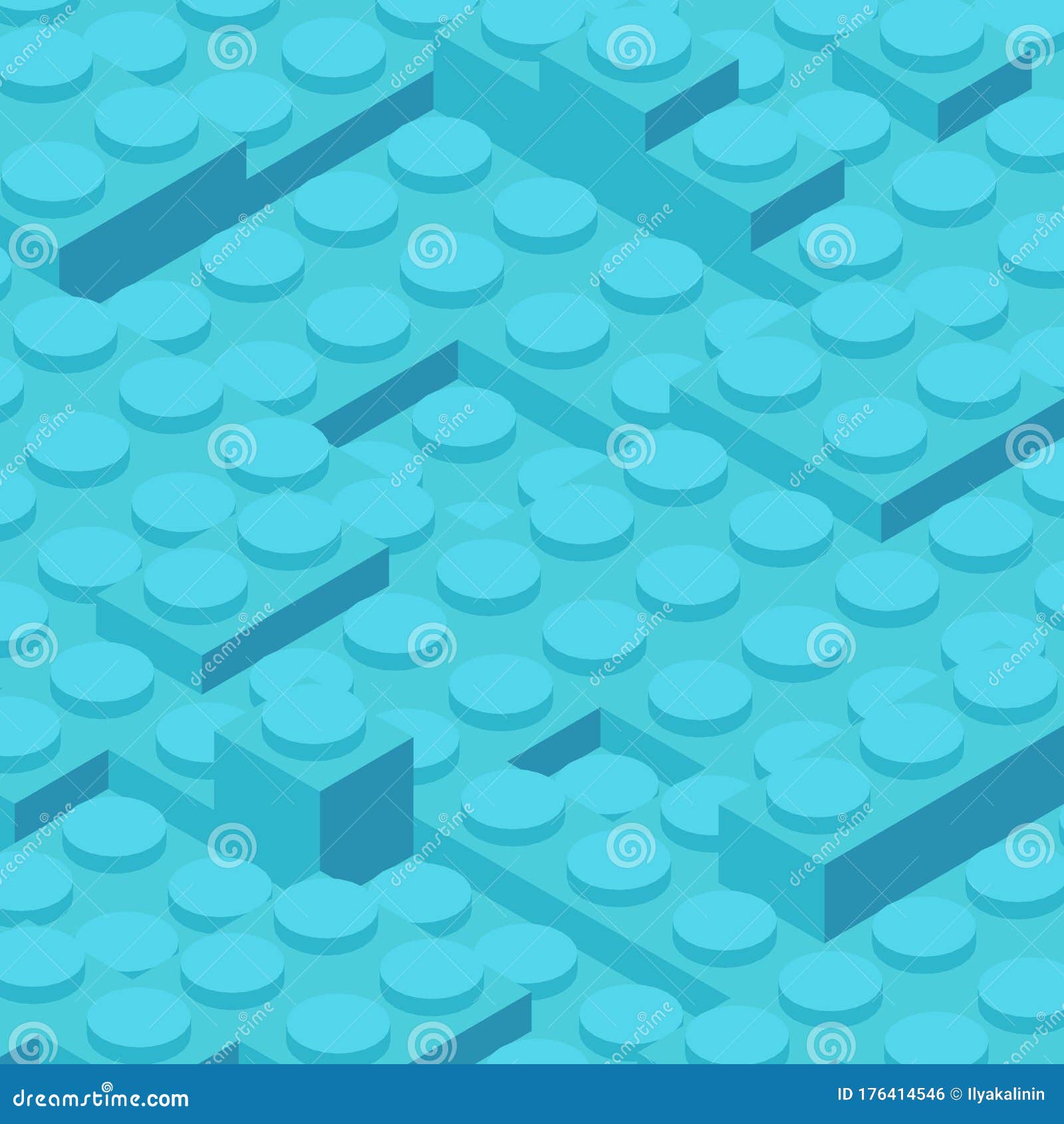 Blue Plastic Bricks. Pattern Background. Building Blocks For Children ...