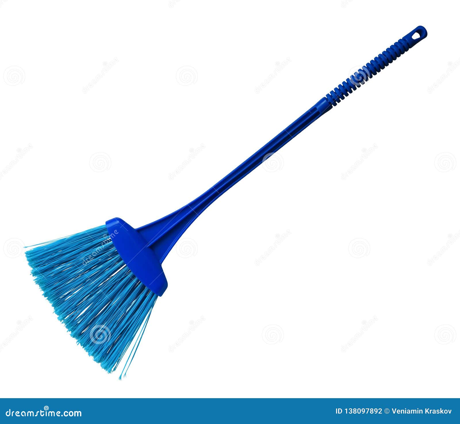 Plastic broom - blue stock photo. Image of clean, house - 138097892