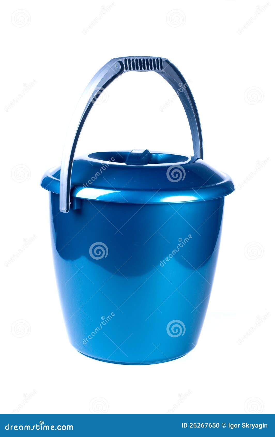 Blue plastic bucket stock photo. Image of bright, metal - 26267650