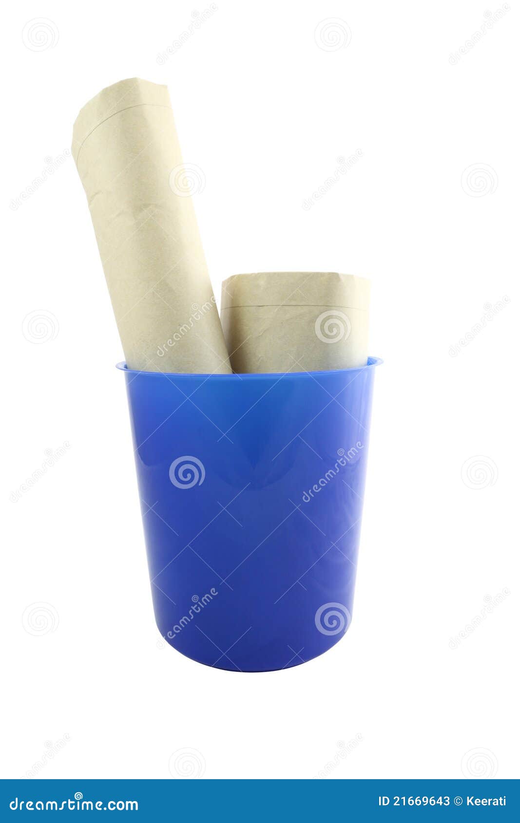Blue Plastic Bucket and Waste Stock Image - Image of plastic, barrel ...