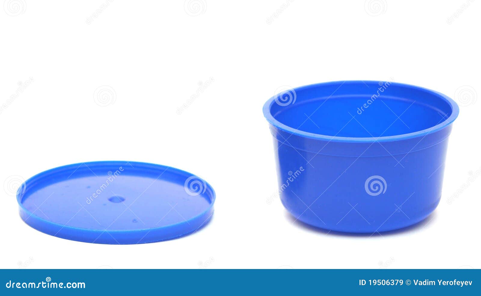 Blue plastic can stock image. Image of blank, isolated - 19506379