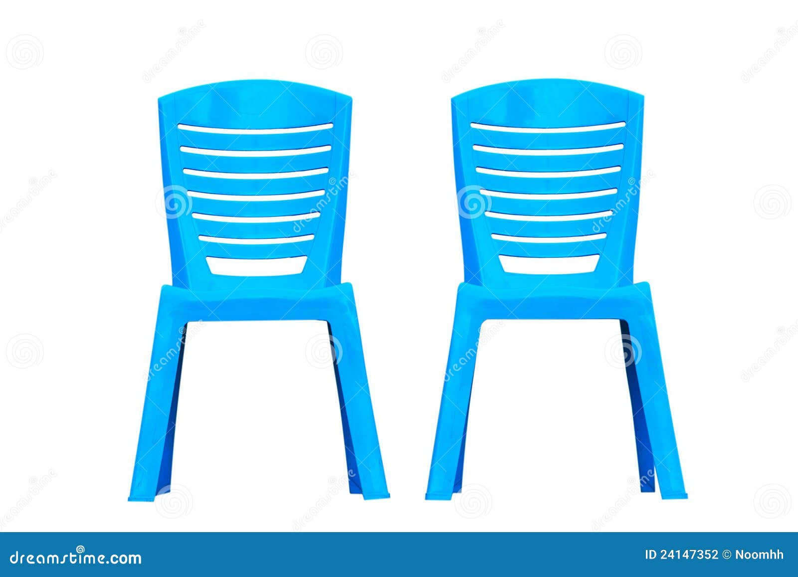 Blue plastic chair stock photo. Image of solitary, seat - 24147352