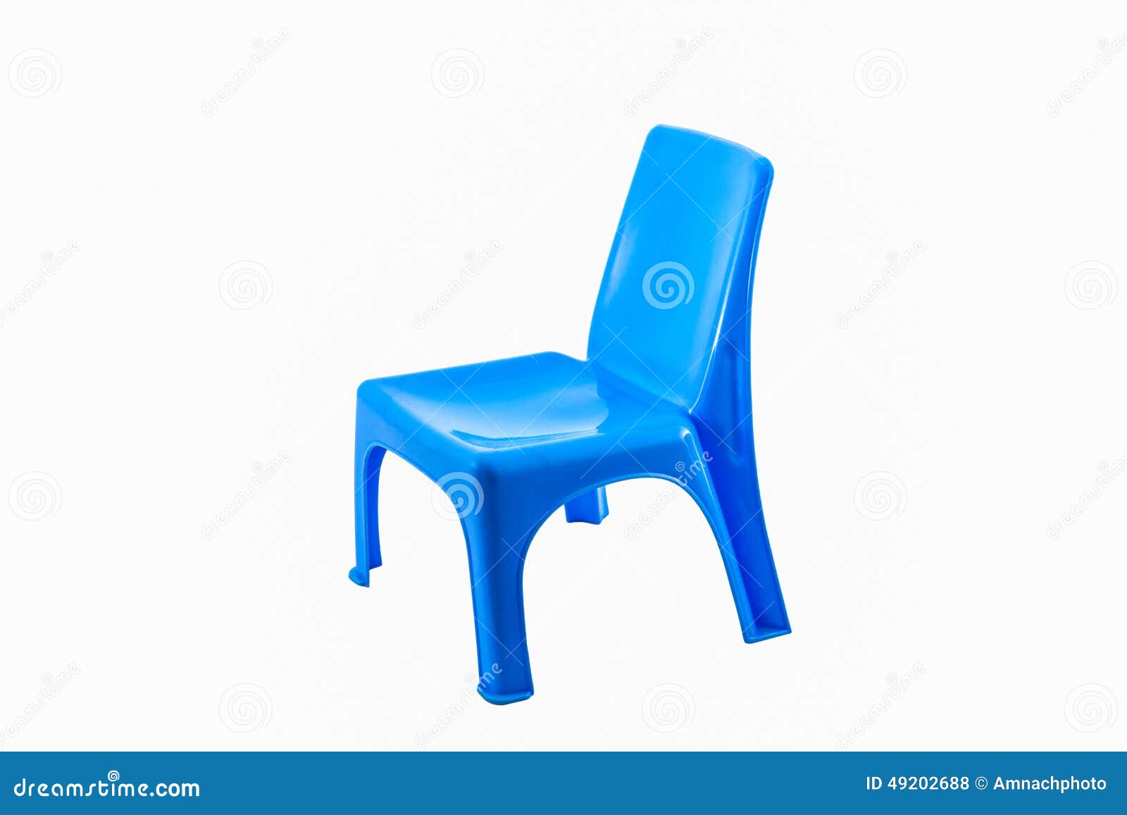 Blue plastic chair. stock photo. Image of separate, relax - 49202688