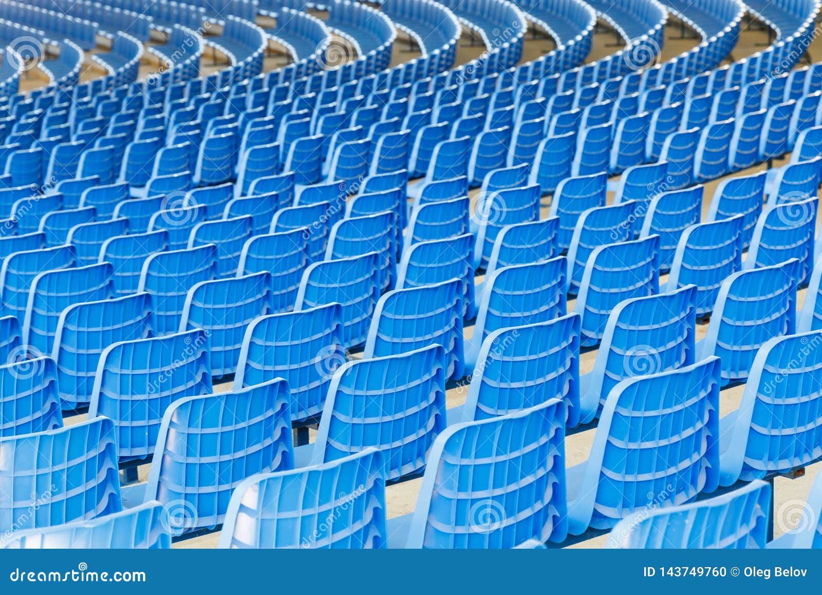 Blue Plastic Chairs Arranged in Rows Around the Circle in the Hall for ...