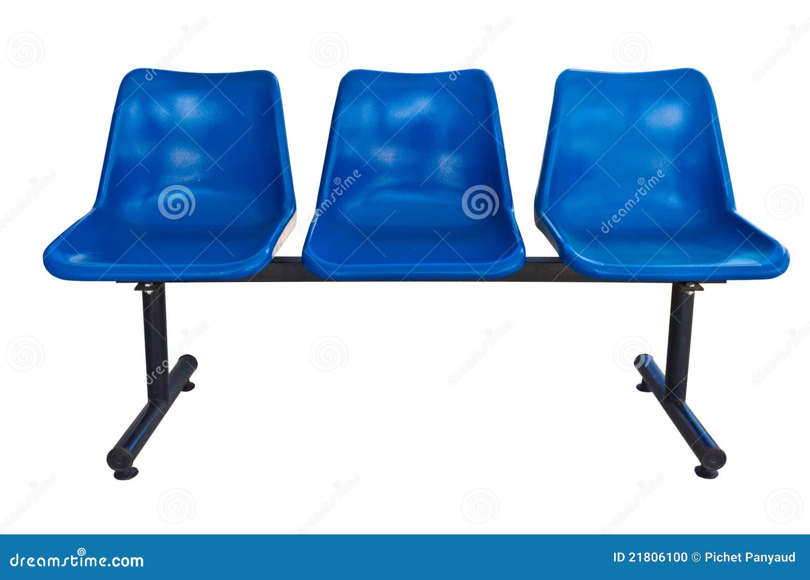Blue Plastic Chairs at the Bus Stop Stock Photo - Image of open ...