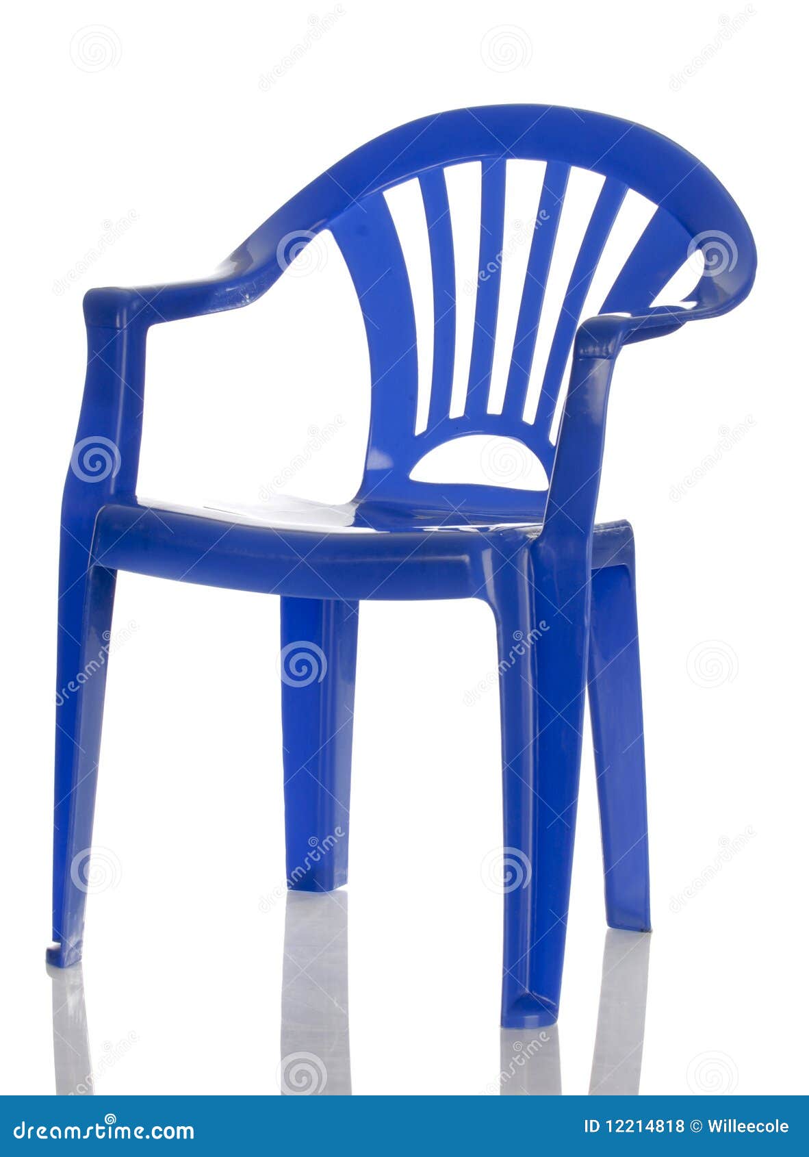 Blue plastic child s chair stock photo. Image of isolated - 12214818