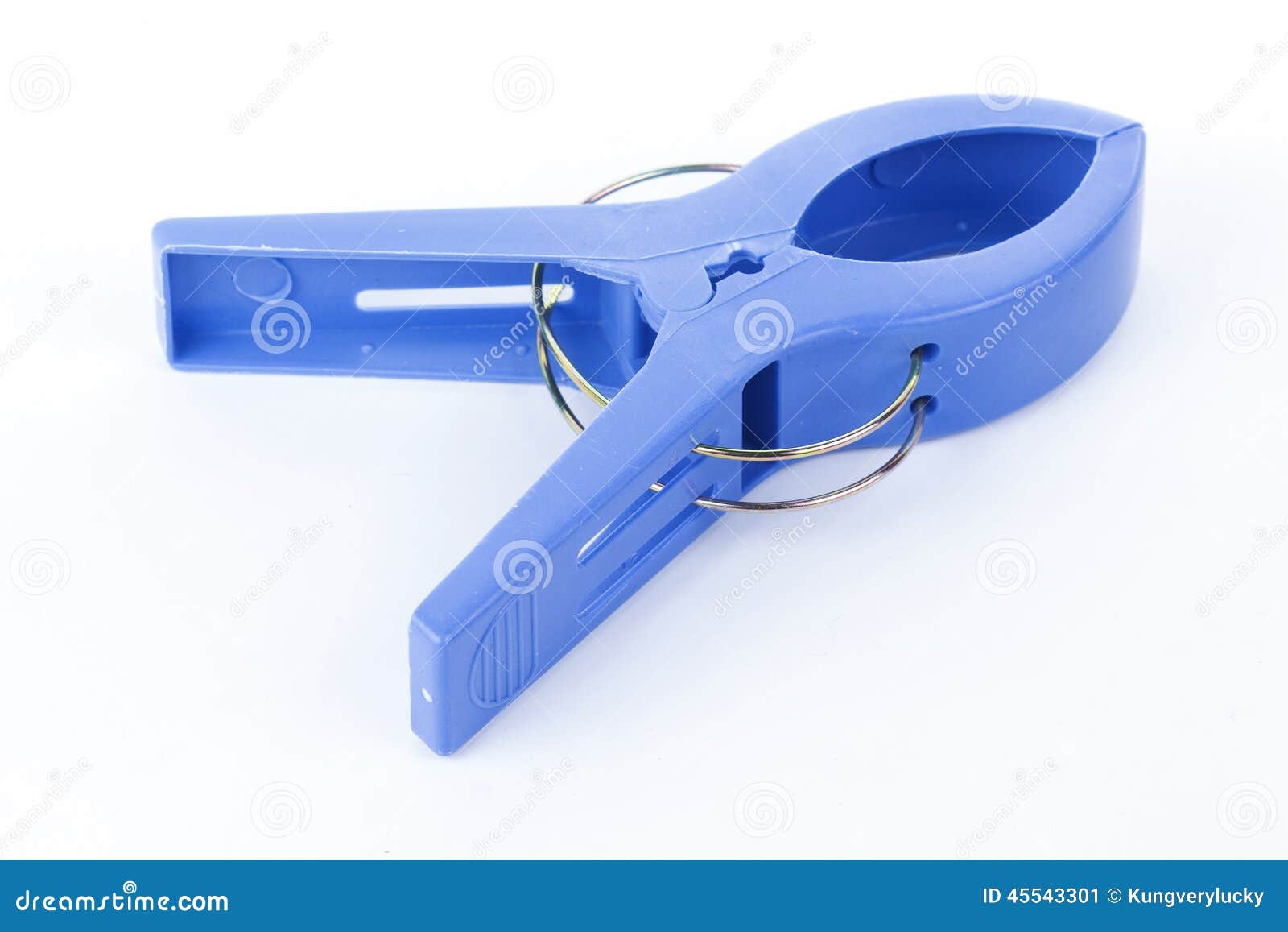 Blue Plastic clamp stock image. Image of blue, clip, construction ...