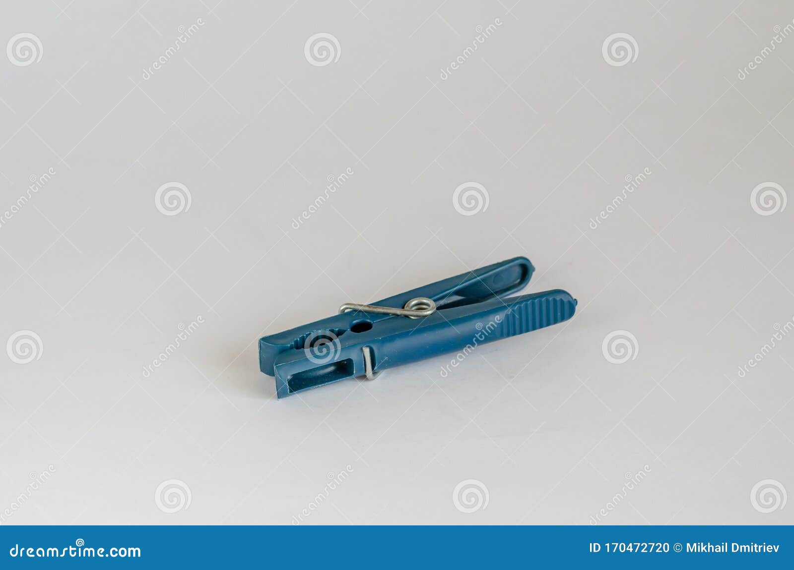 Blue plastic clothespin stock photo. Image of plastic - 170472720