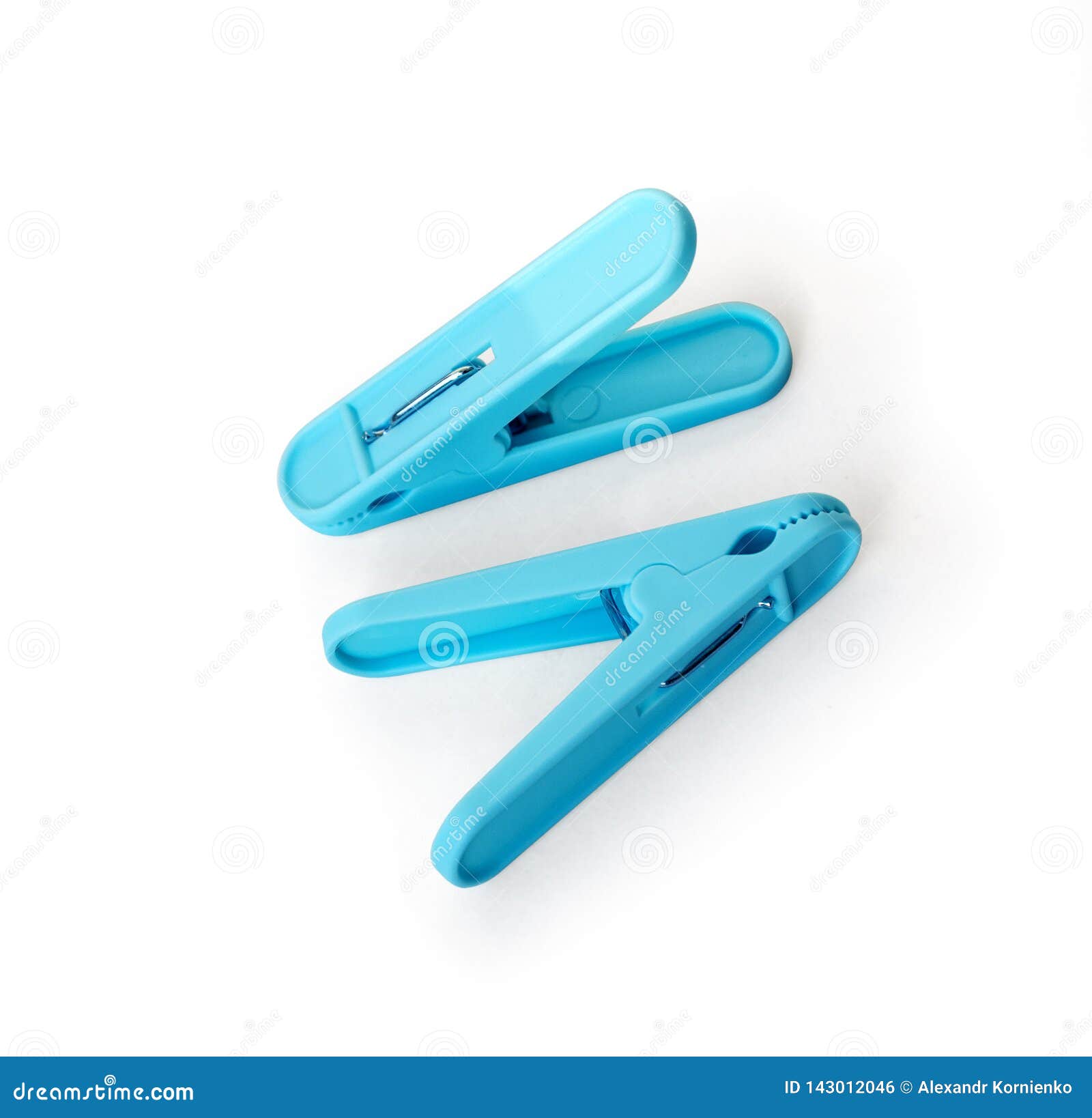 Blue plastic clothespin stock photo. Image of object - 143012046