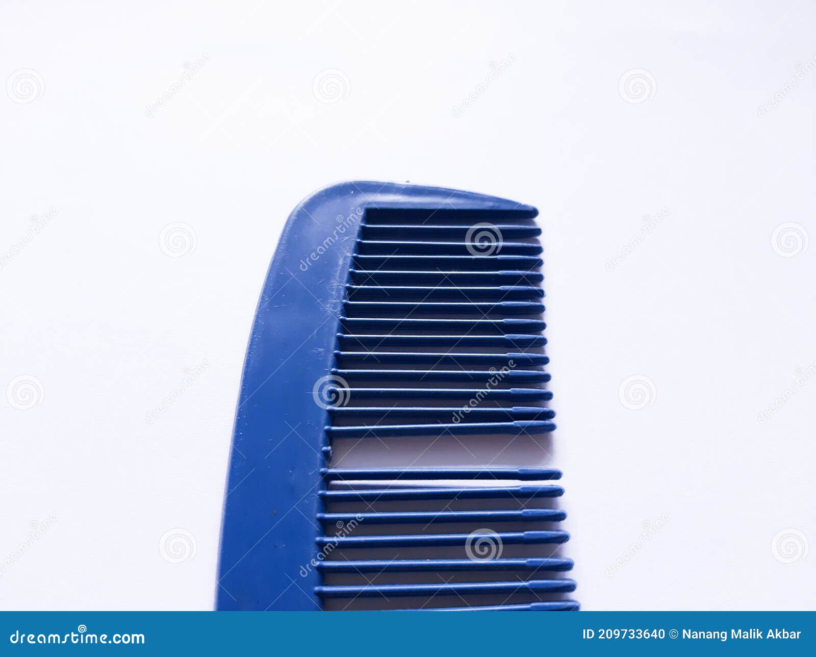 Blue Plastic Comb for Hair with White Background Stock Photo - Image of ...