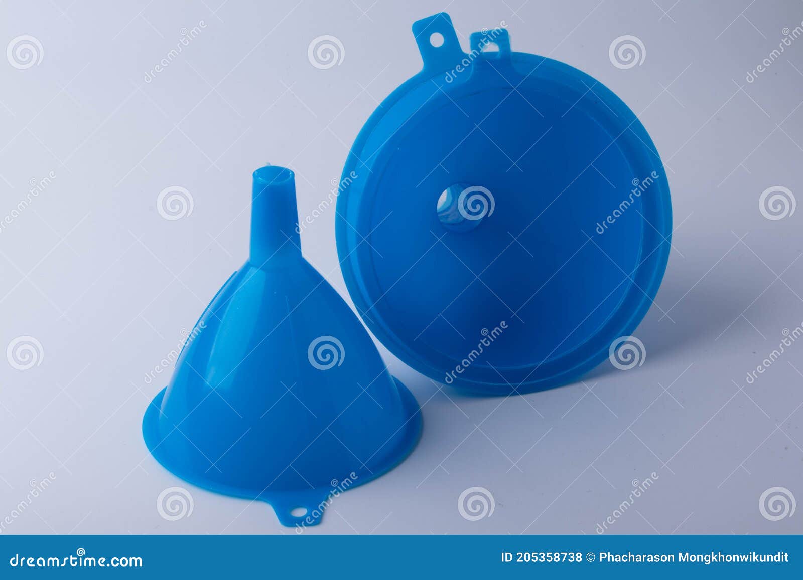 Blue Plastic Cone on White Background Stock Photo - Image of fuel, body ...