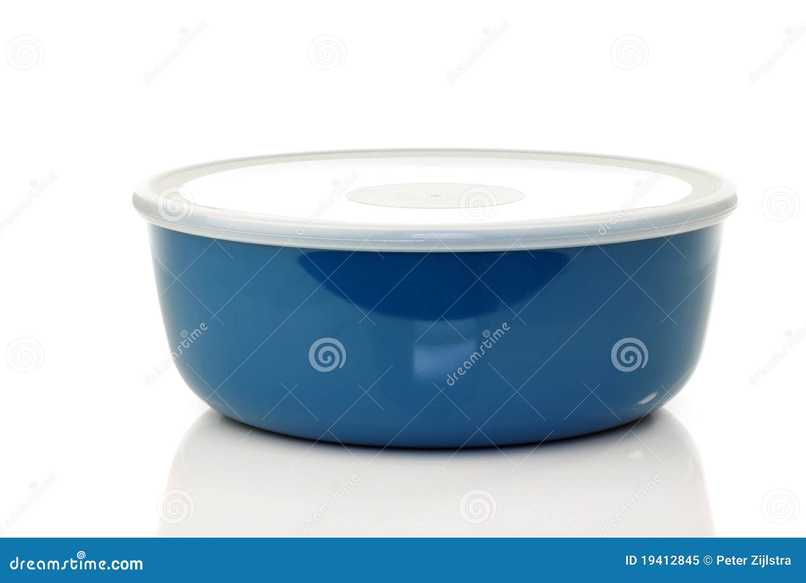 Blue Plastic Container for Food Storage Stock Image - Image of cover ...