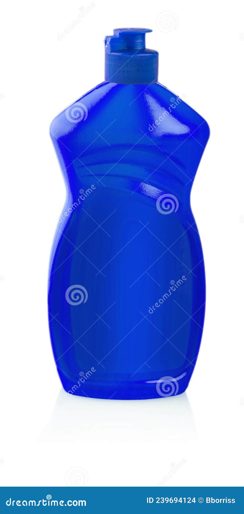 Blue Plastic Container Isolated on White Background Stock Photo - Image ...