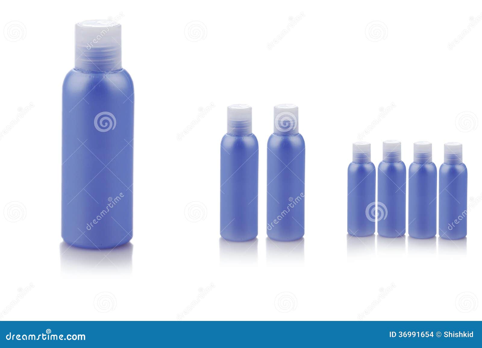 Blue plastic containers stock photo. Image of presentation - 36991654