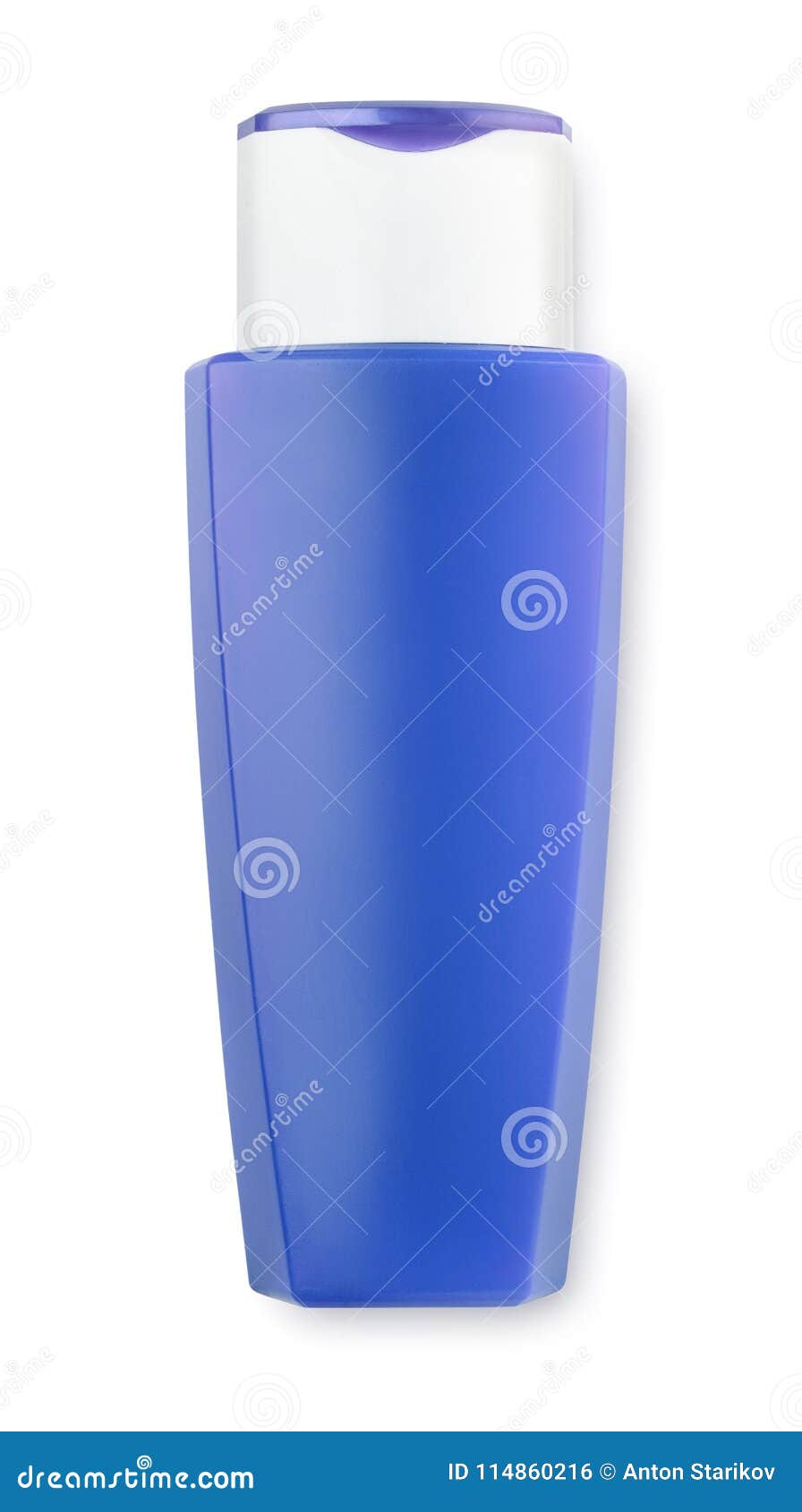Blue Plastic Cosmetics Bottle Stock Photo - Image of cosmetics ...