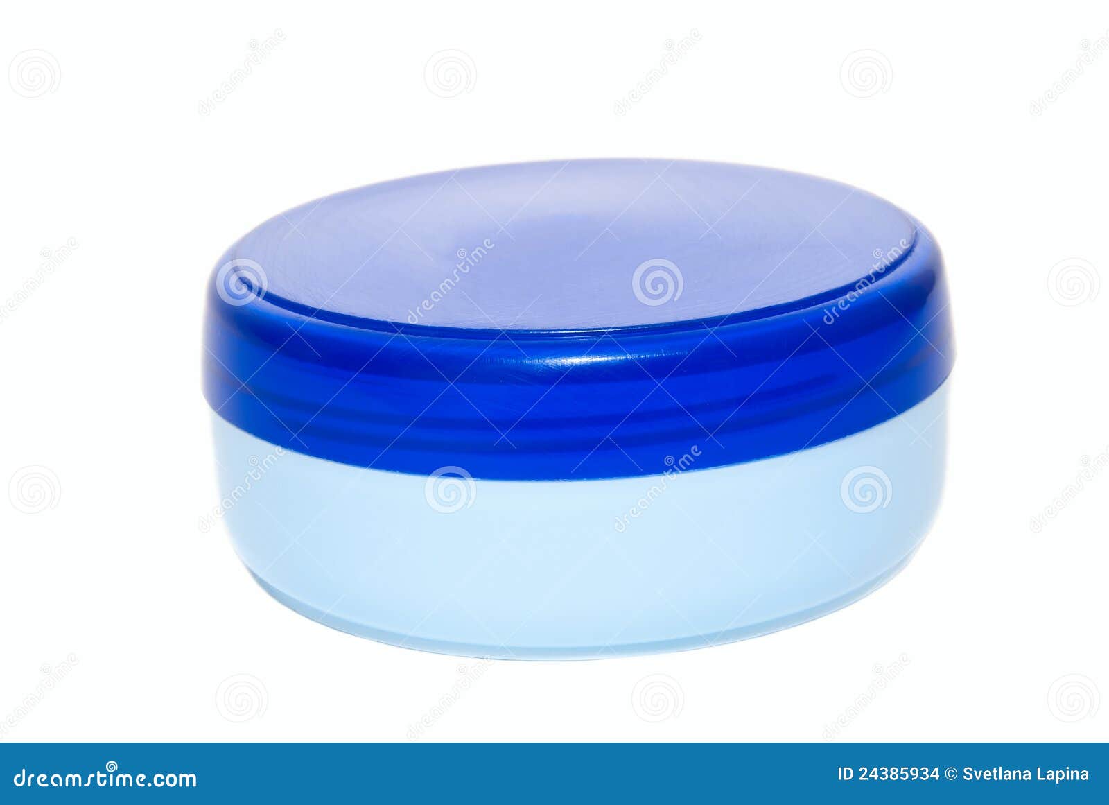 Blue plastic cream can stock photo. Image of blue, isolated - 24385934