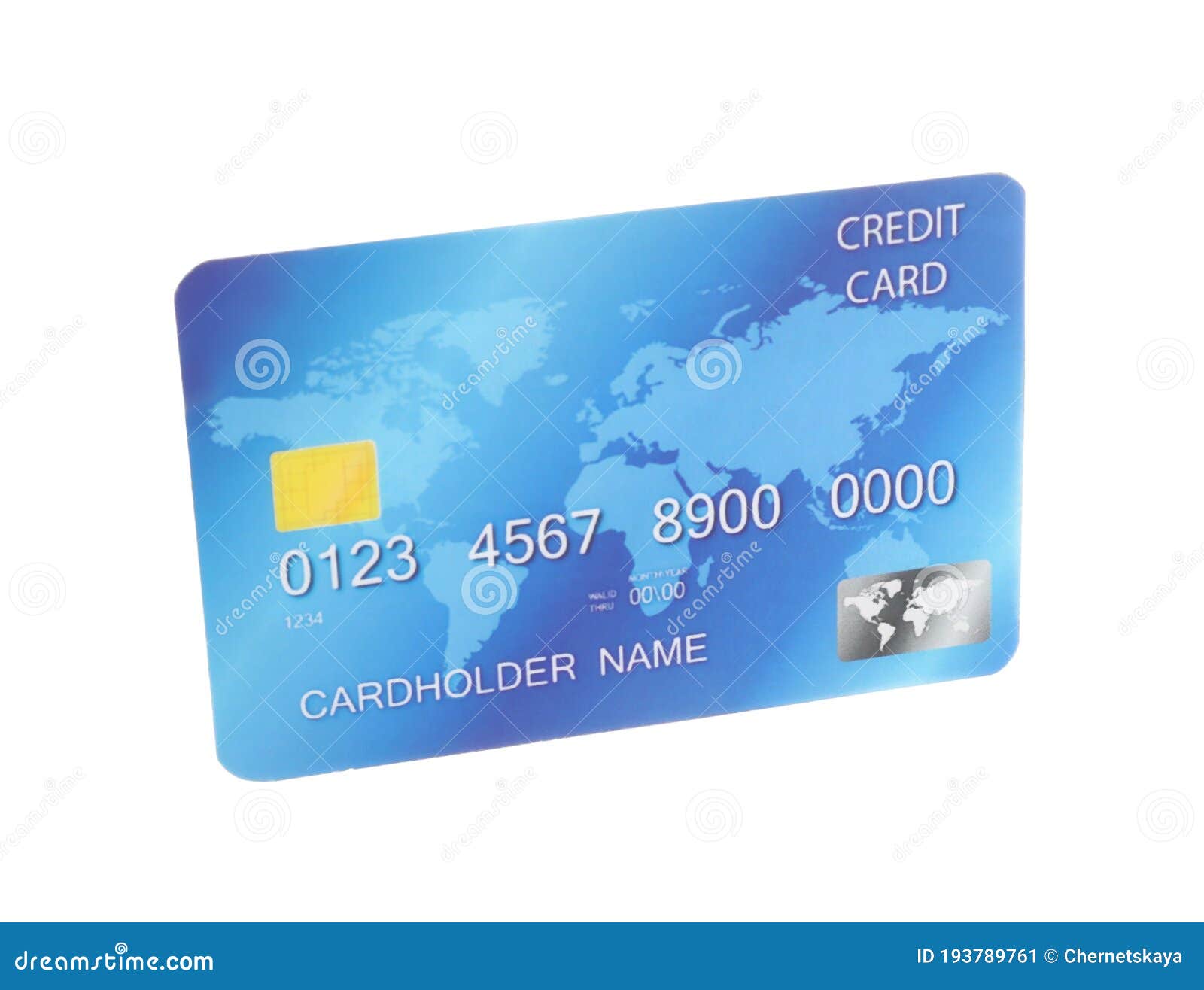 Blue Plastic Credit Card Isolated Stock Image - Image of sale, credit ...