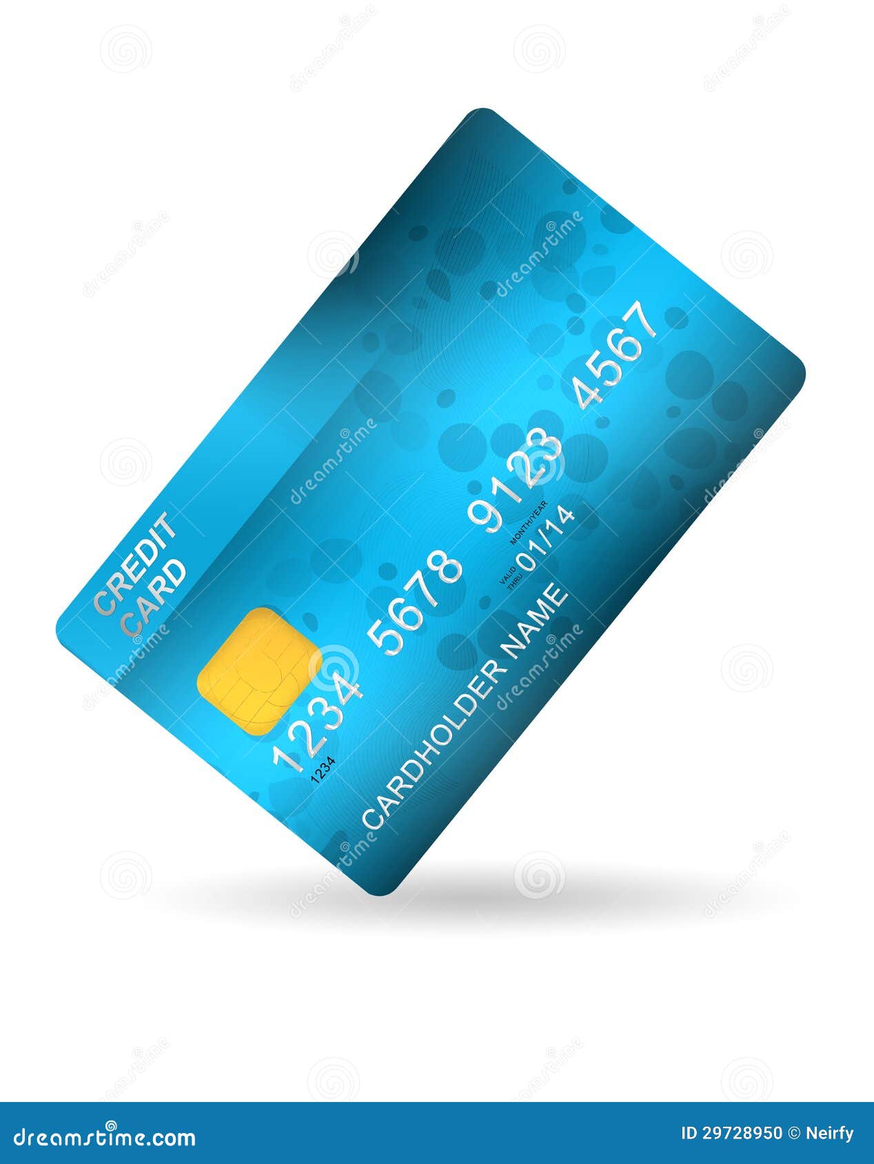 Blue credit card stock illustration. Illustration of debit - 29728950