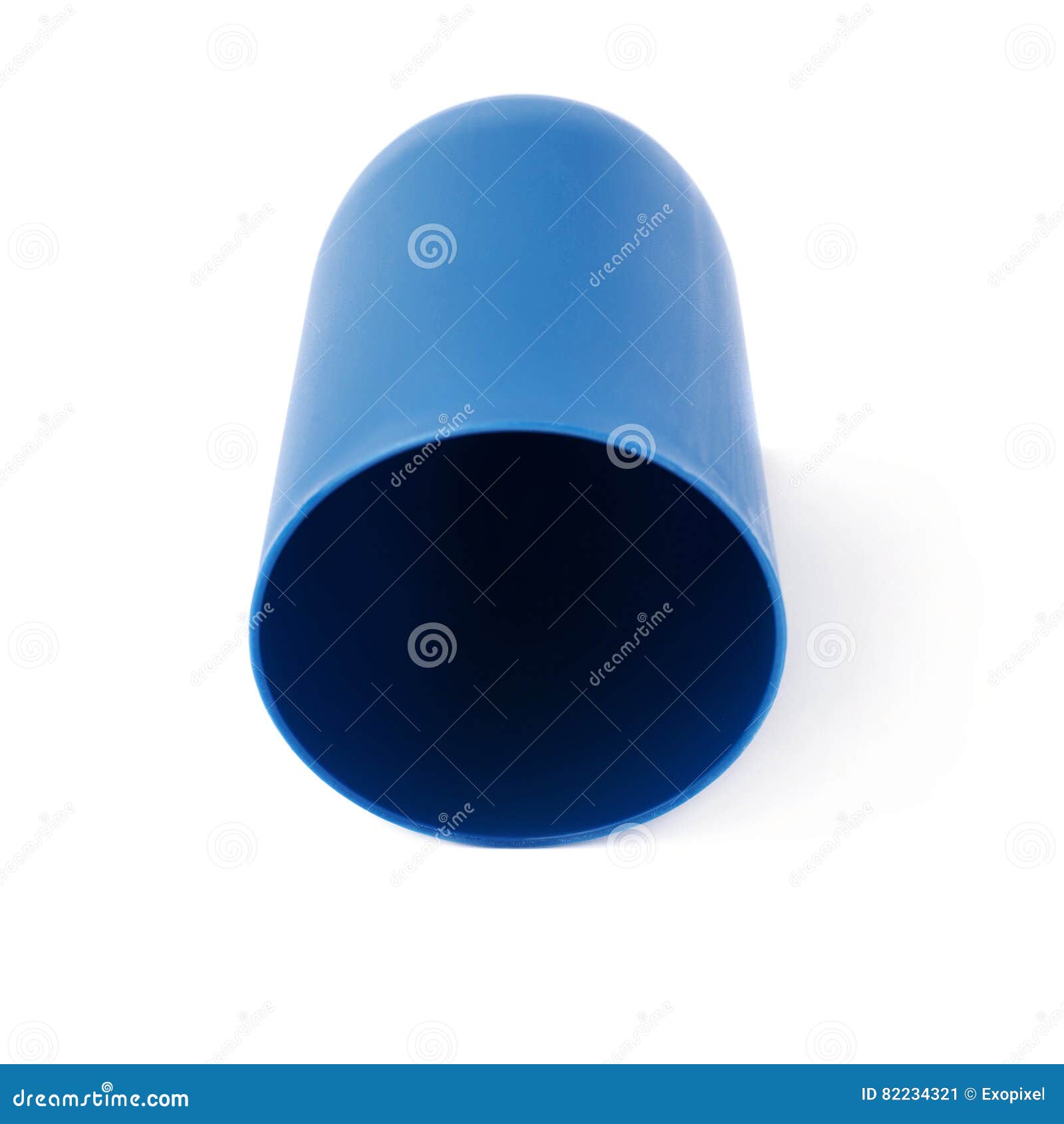 Blue Plastic Cup Isolated Over White Background Stock Image - Image of ...
