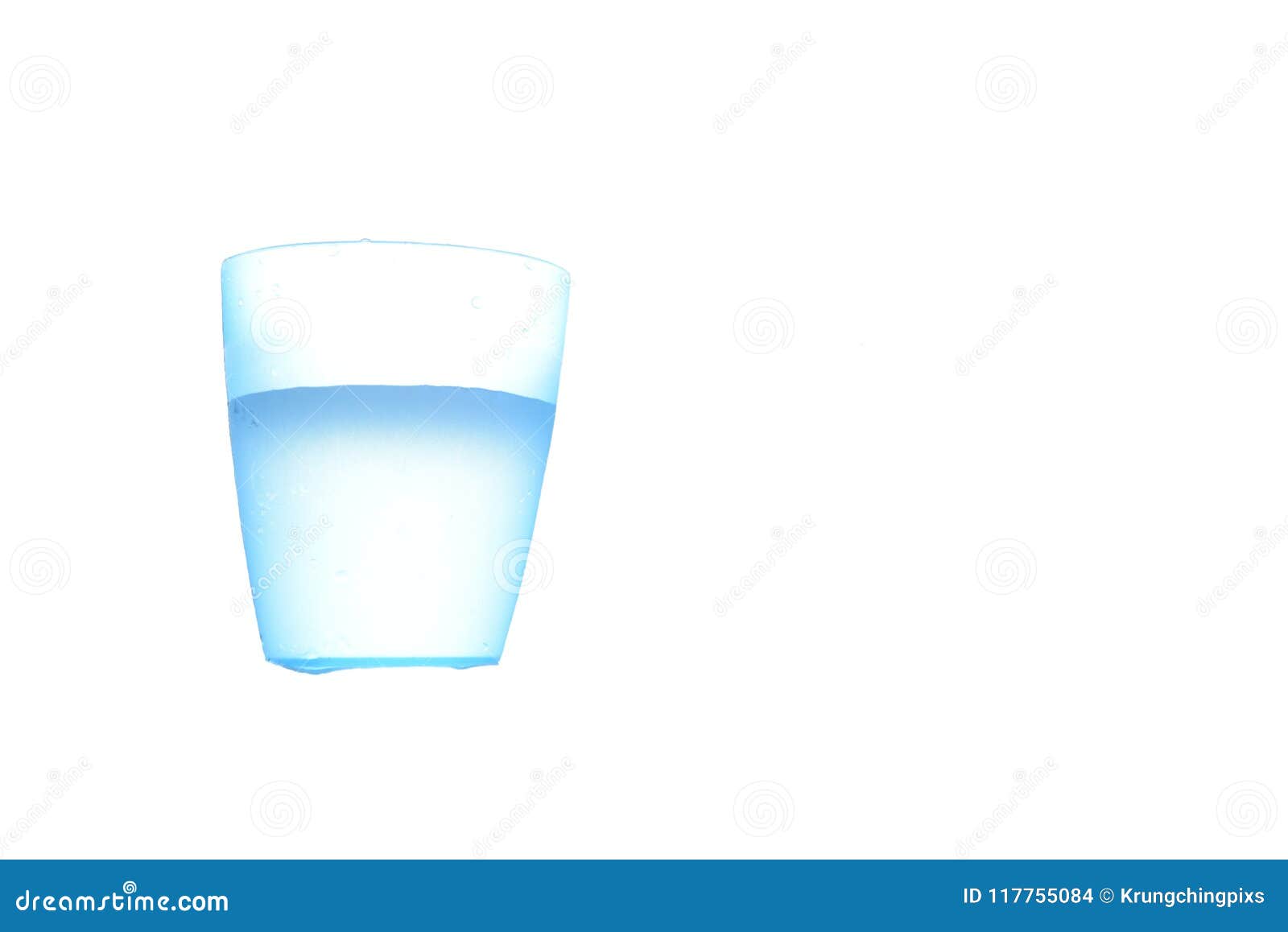Blue Plastic Cup with Water Inside. Stock Photo - Image of black ...