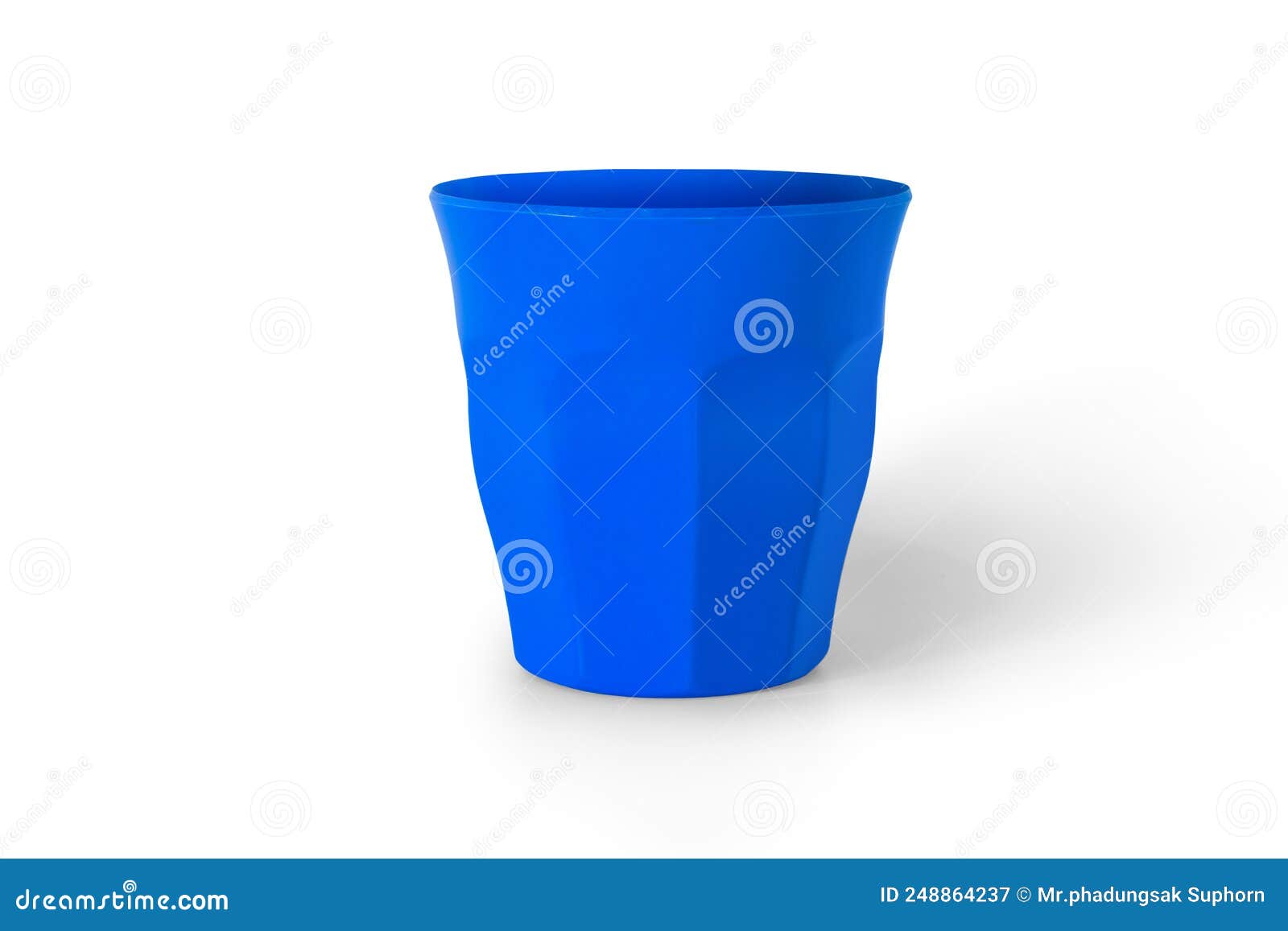 Blue plastic cups stock image. Image of object, empty - 248864237
