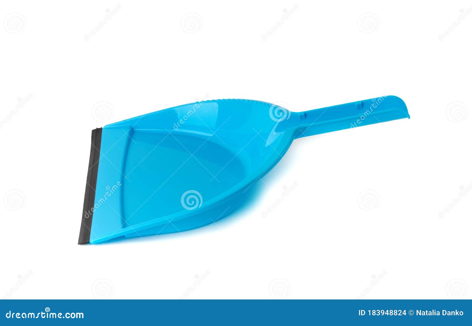 Blue Plastic Dustpan for Collecting Garbage Stock Photo - Image of ...
