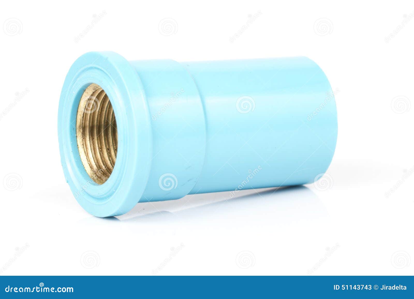 Blue Plastic Faucet Bronze Thread Stock Image - Image of white, blue ...