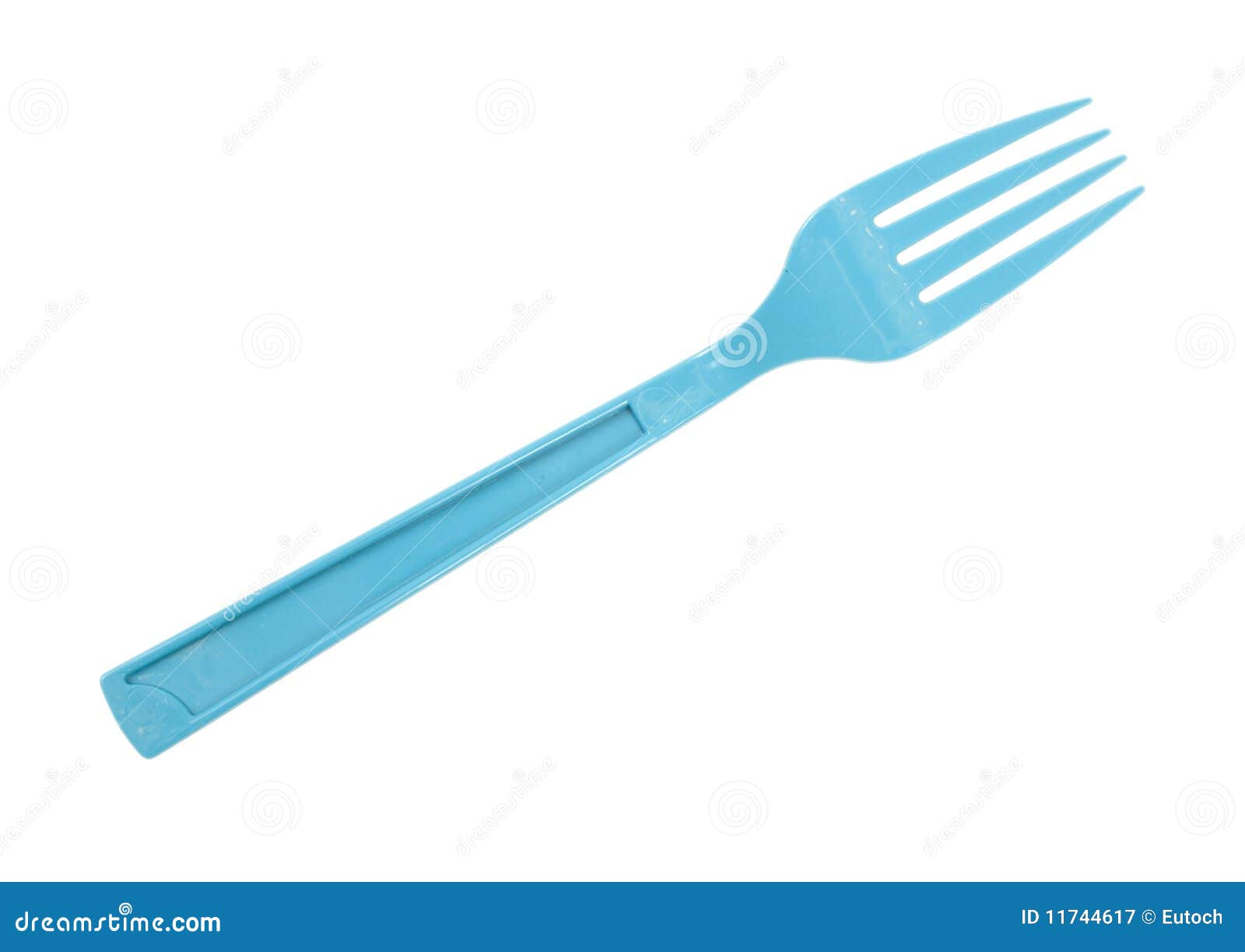 Blue Plastic Fork stock image. Image of tableware, path - 11744617