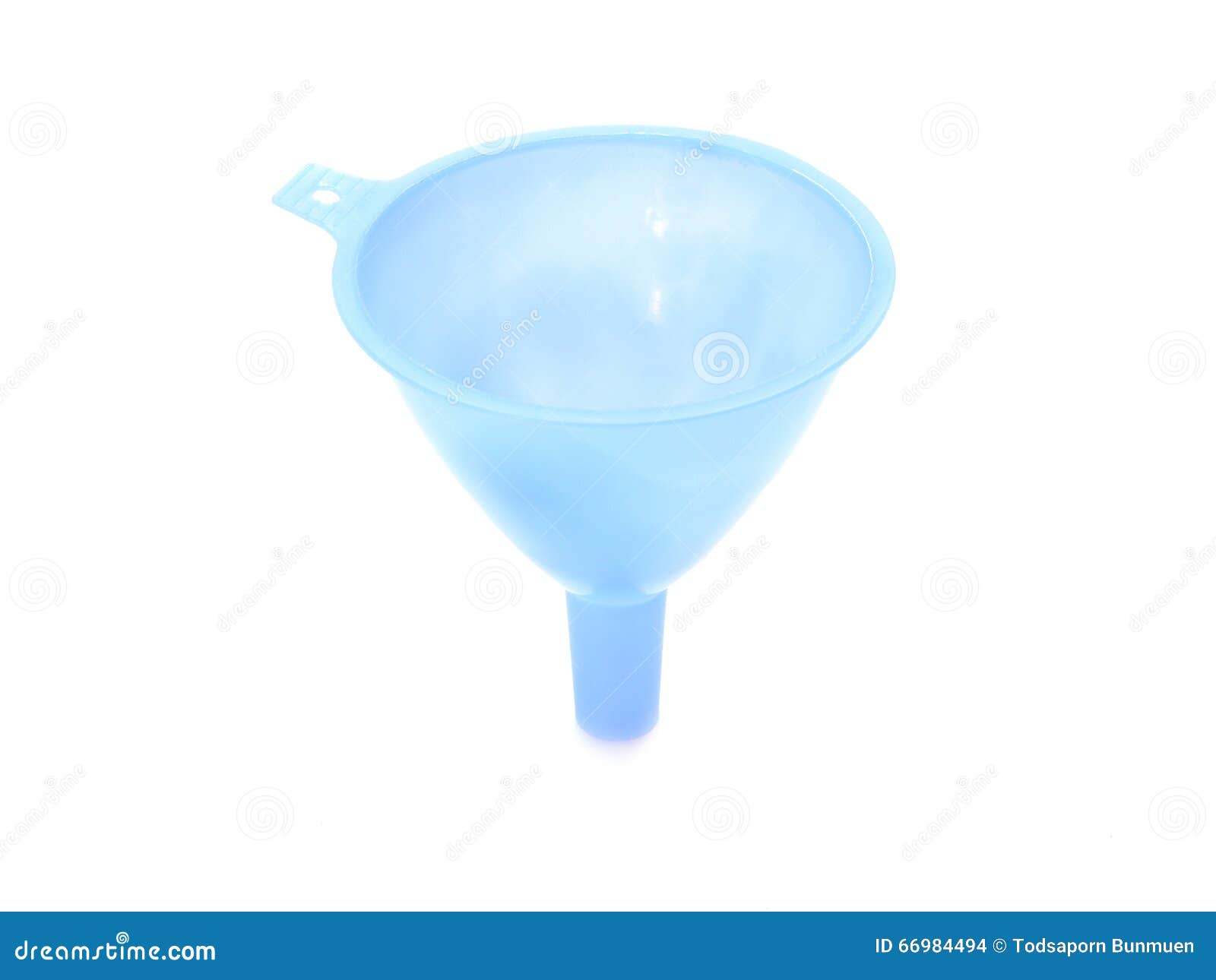 Blue Plastic Funnel Isolated on White Stock Photo - Image of kitchen ...