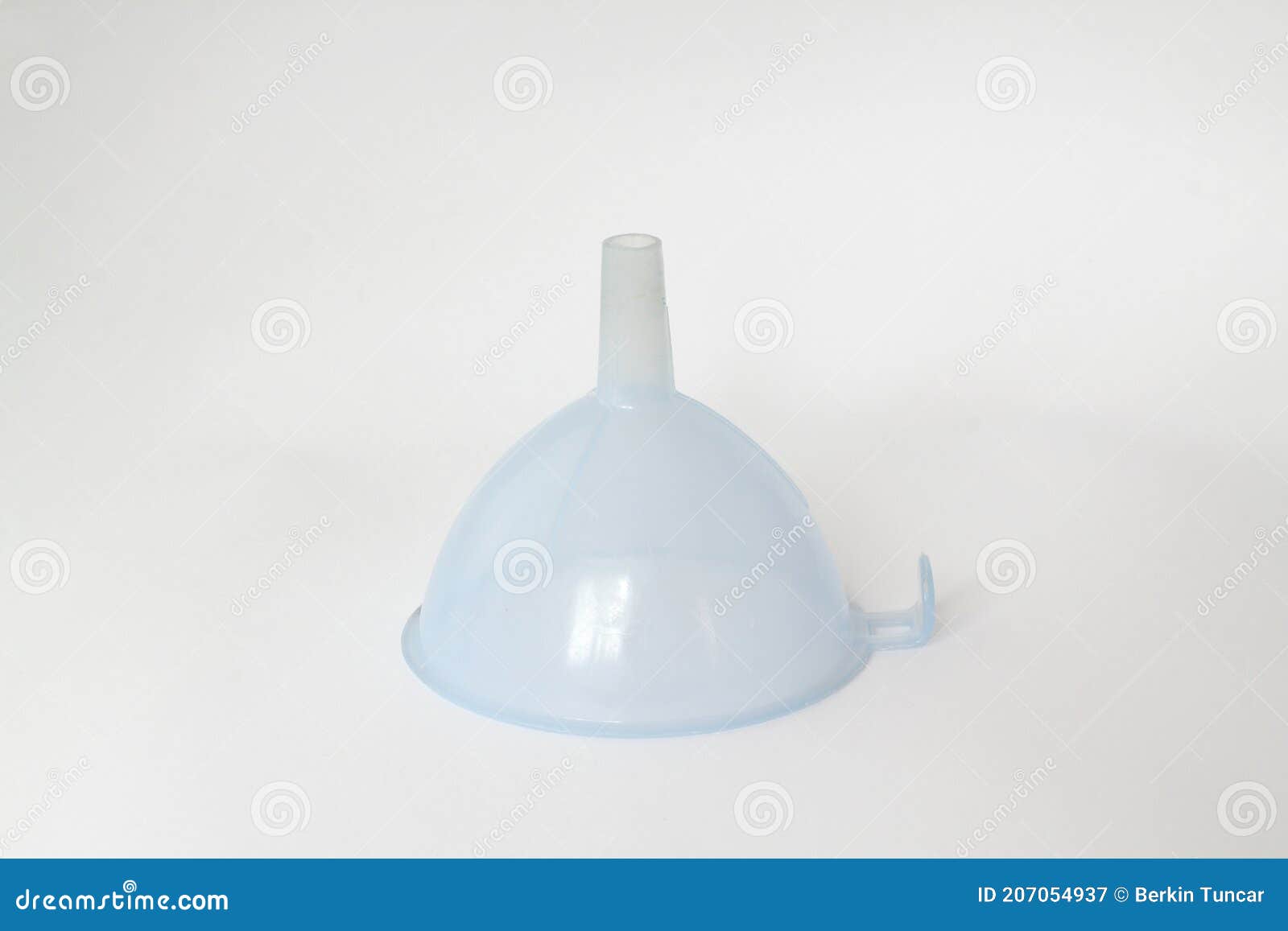 Blue Plastic Funnel Isolated on White Background Stock Image - Image of ...