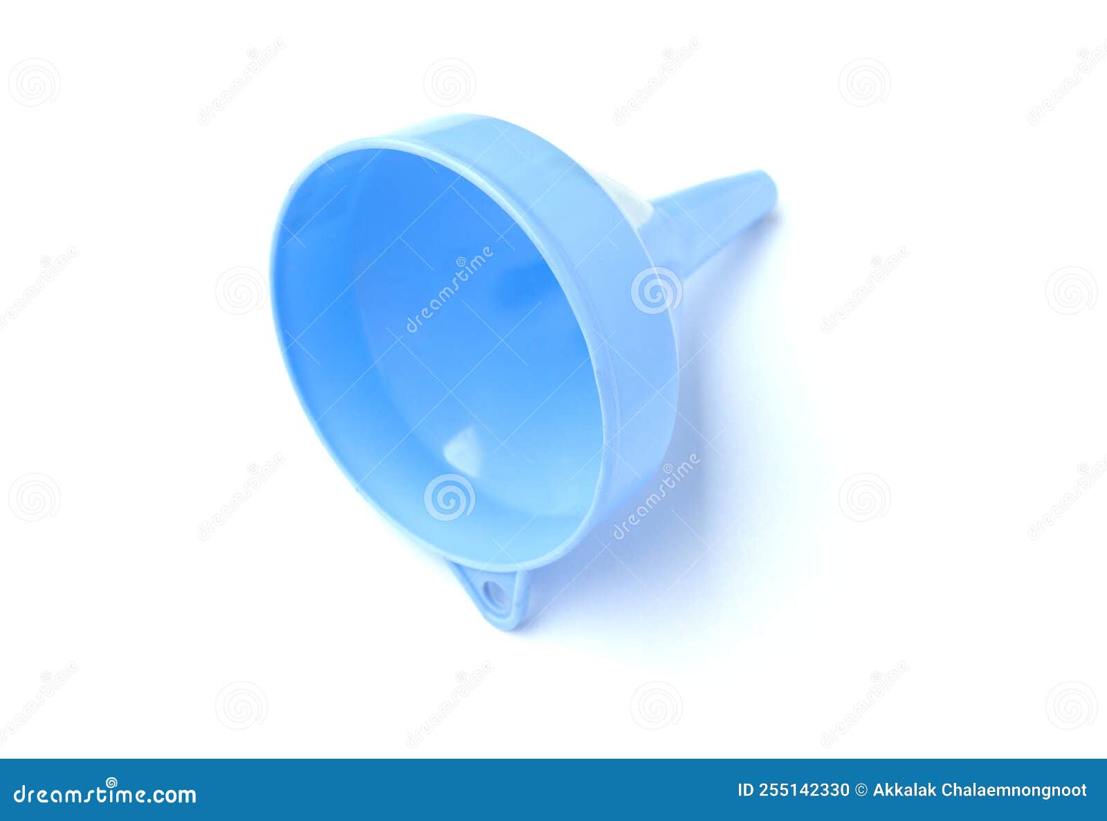 Blue Plastic Funnel Isolated on White Background Stock Photo - Image of ...