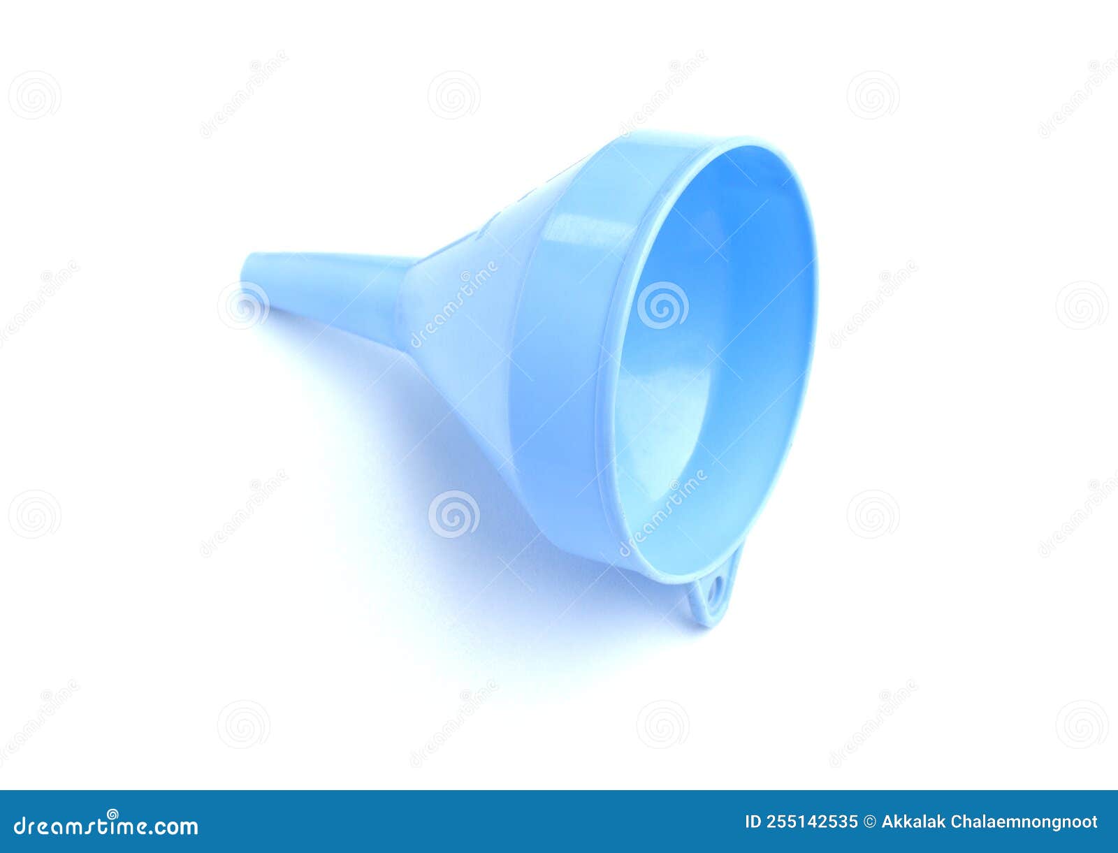 Blue Plastic Funnel Isolated on White Background Stock Image - Image of ...