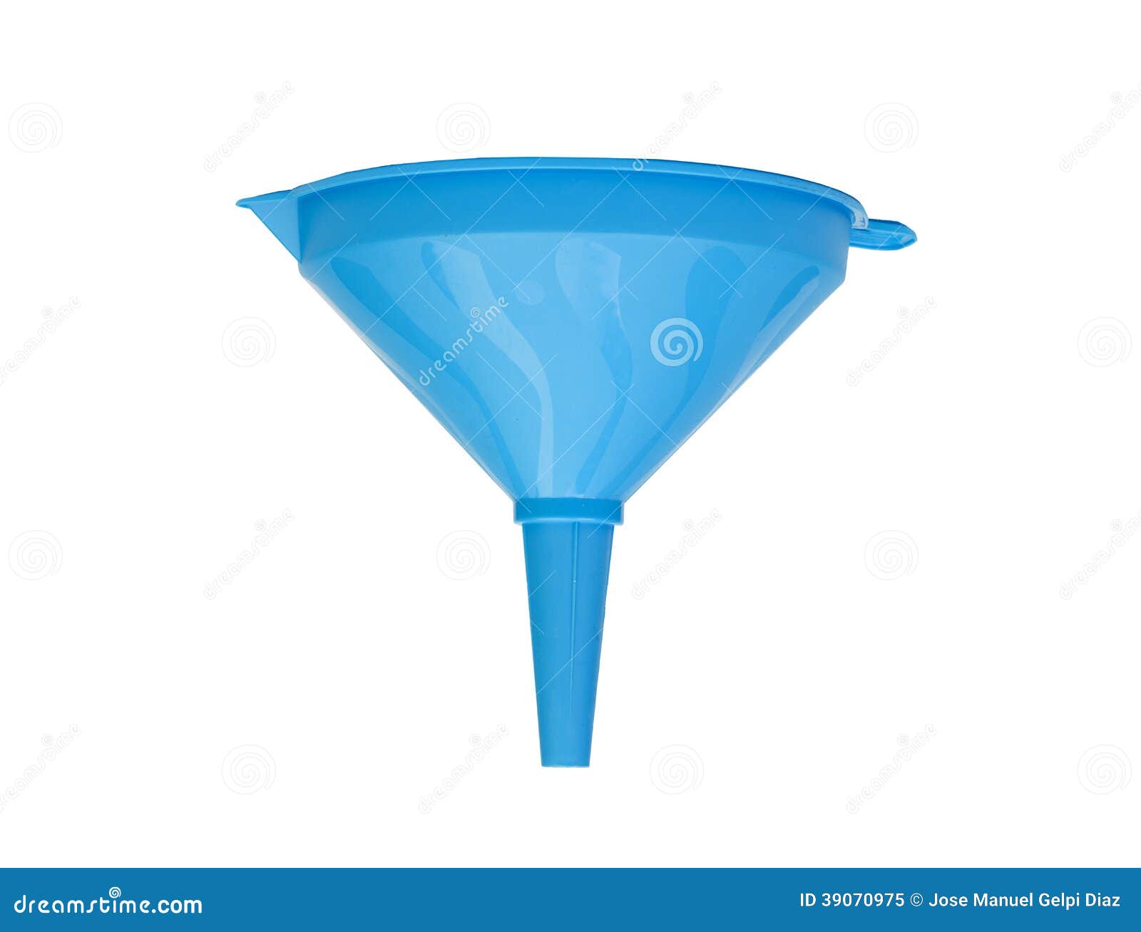 Blue plastic funnel stock image. Image of simplicity - 39070975