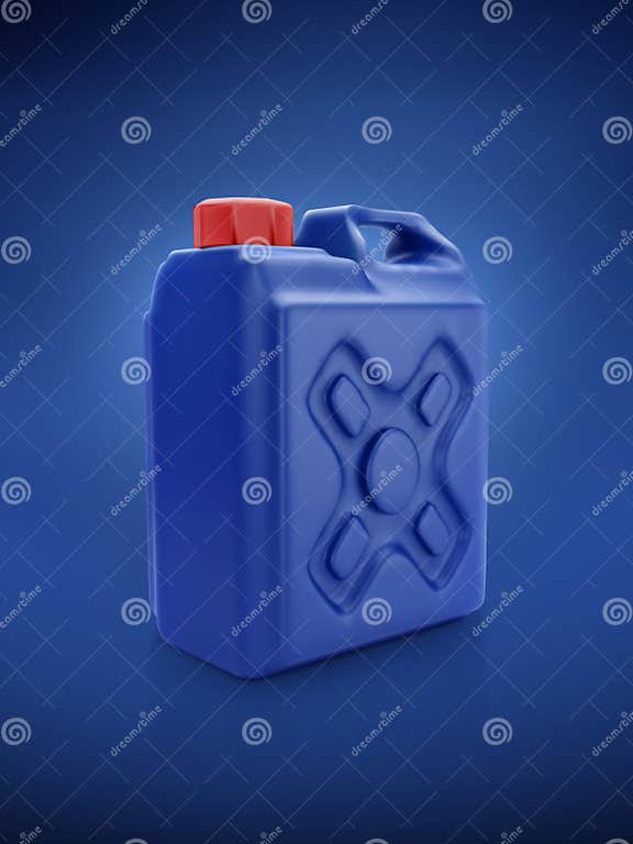 Blue Plastic Gallon Empty Packaging on Blue Background Stock Photo ...