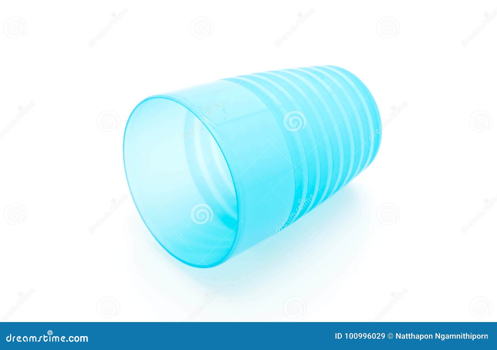 Blue plastic glass stock image. Image of blue, objects - 100996029