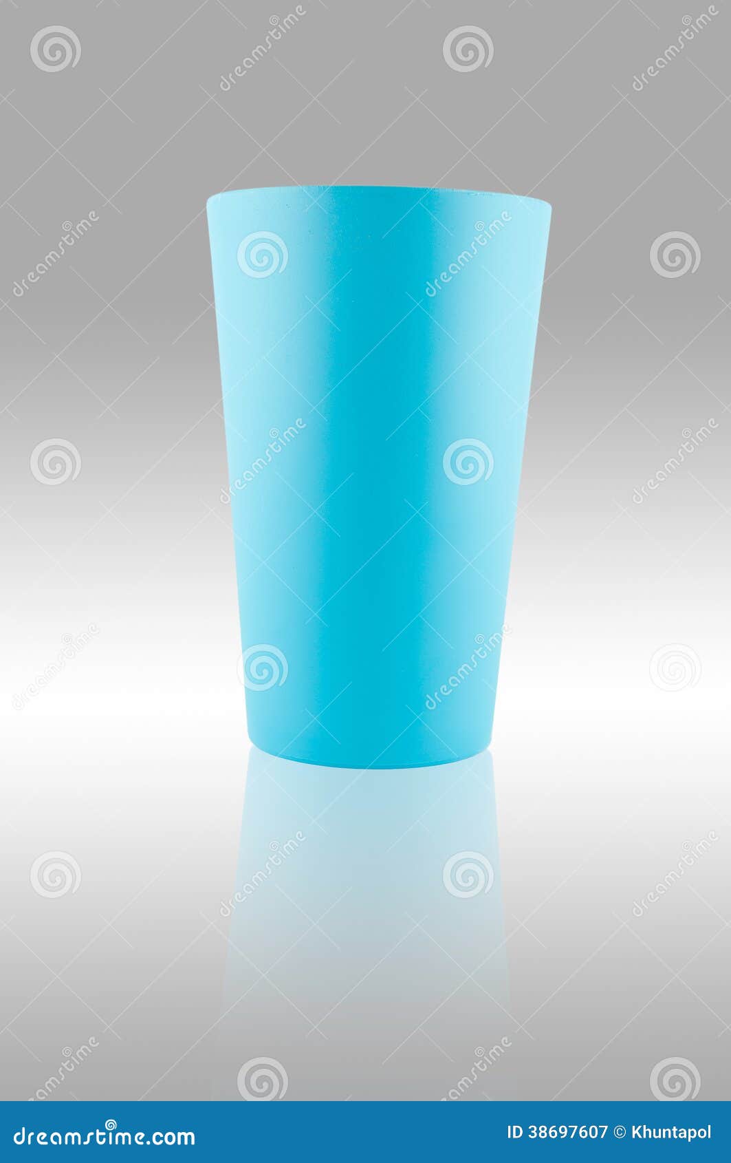 Blue Plastic Glass and Shadow on Black and White Stock Image - Image of ...