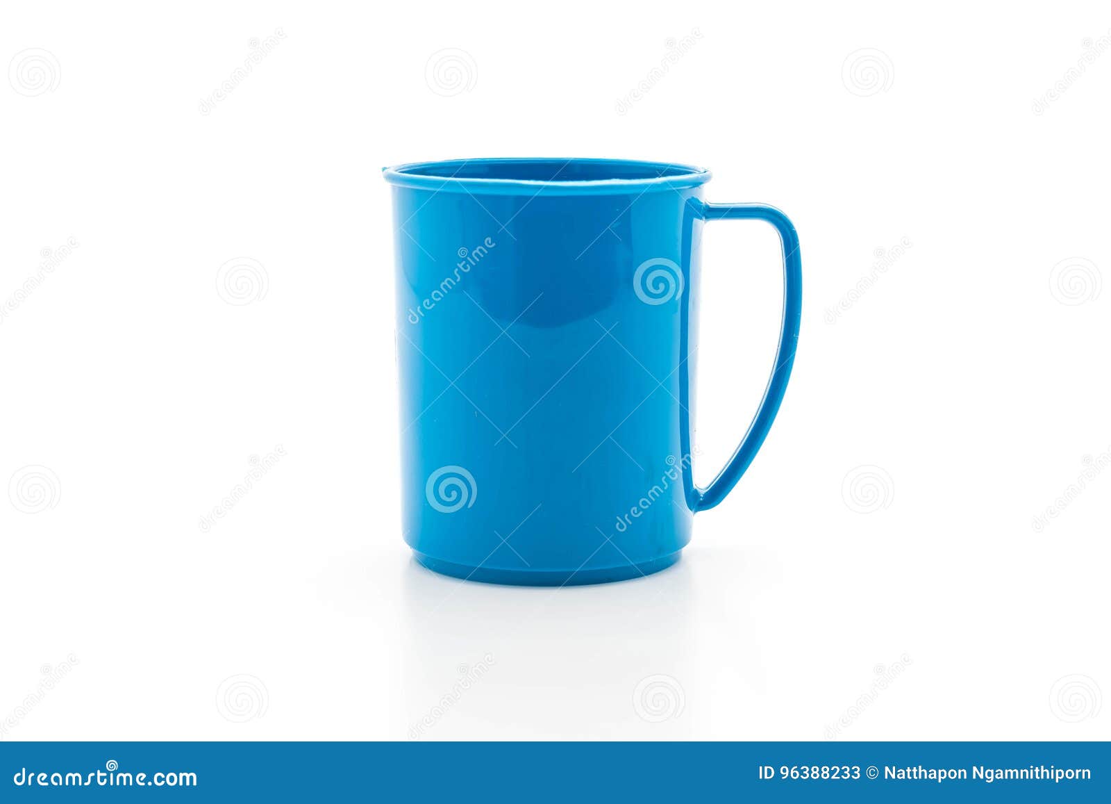 Blue plastic glass stock image. Image of plastic, single - 96388233