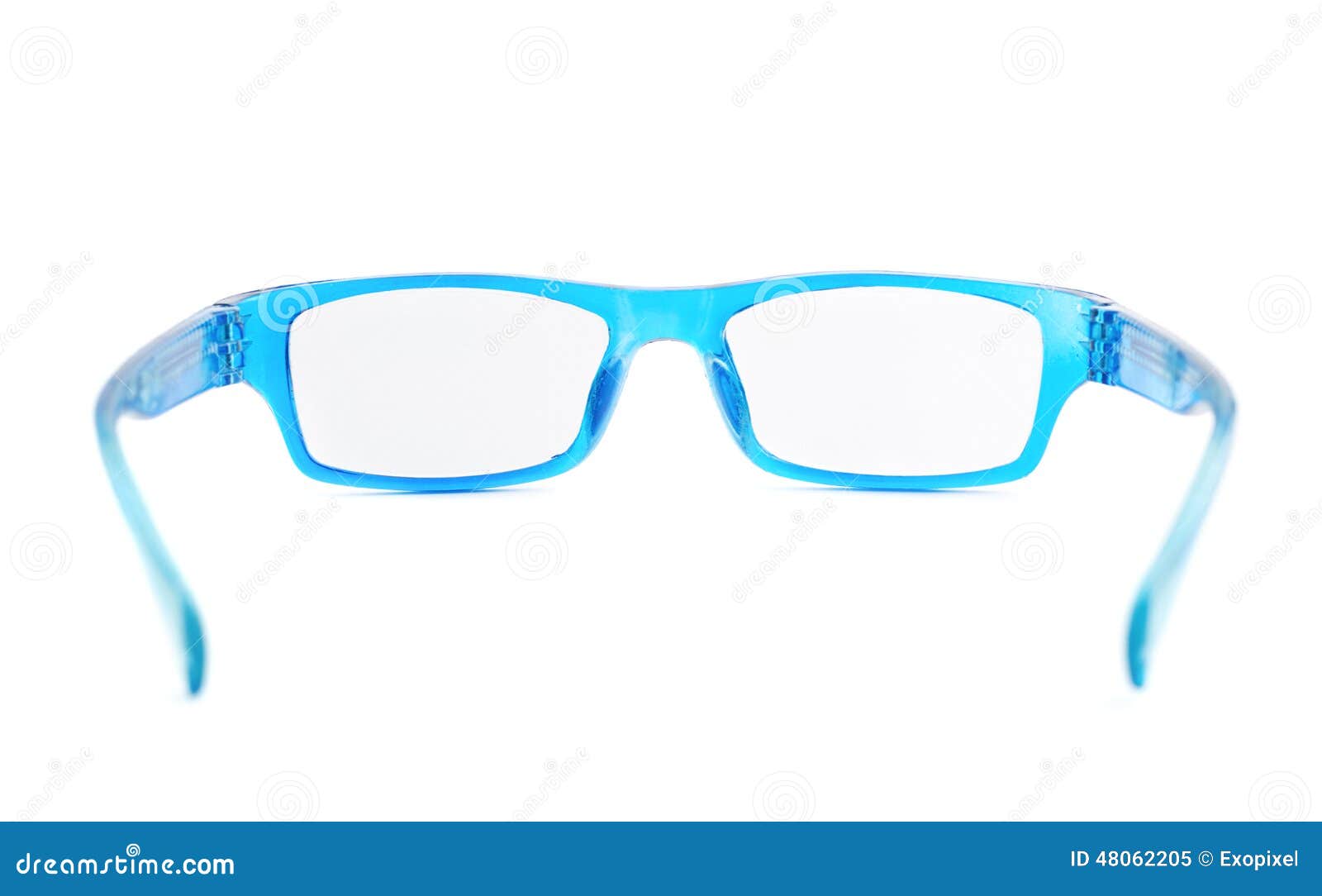 Blue Plastic Glasses Isolated Stock Image - Image of elegance, optics ...