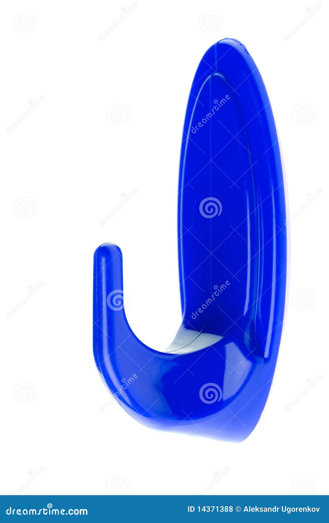 Blue plastic hook stock photo. Image of cutout, isolated - 14371388