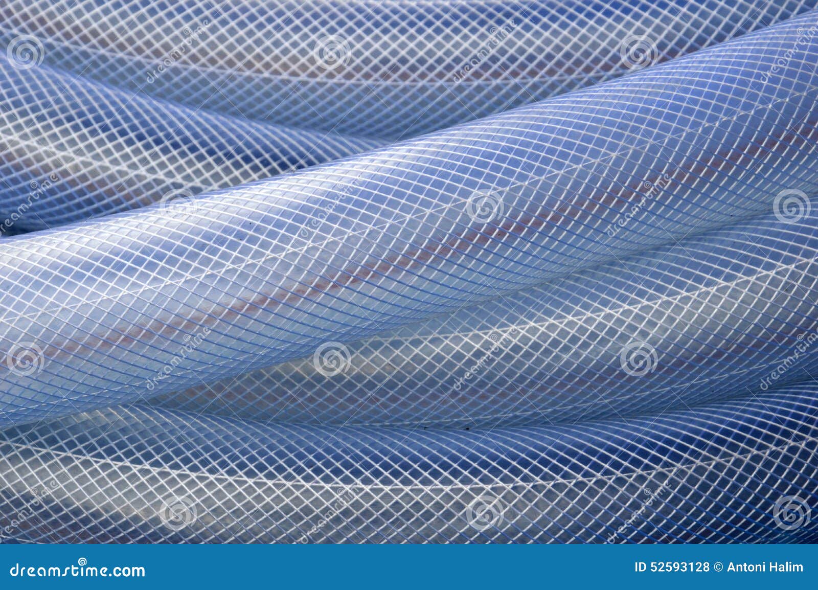Blue Plastic Hose Background Stock Photo - Image of parallel, gardening ...
