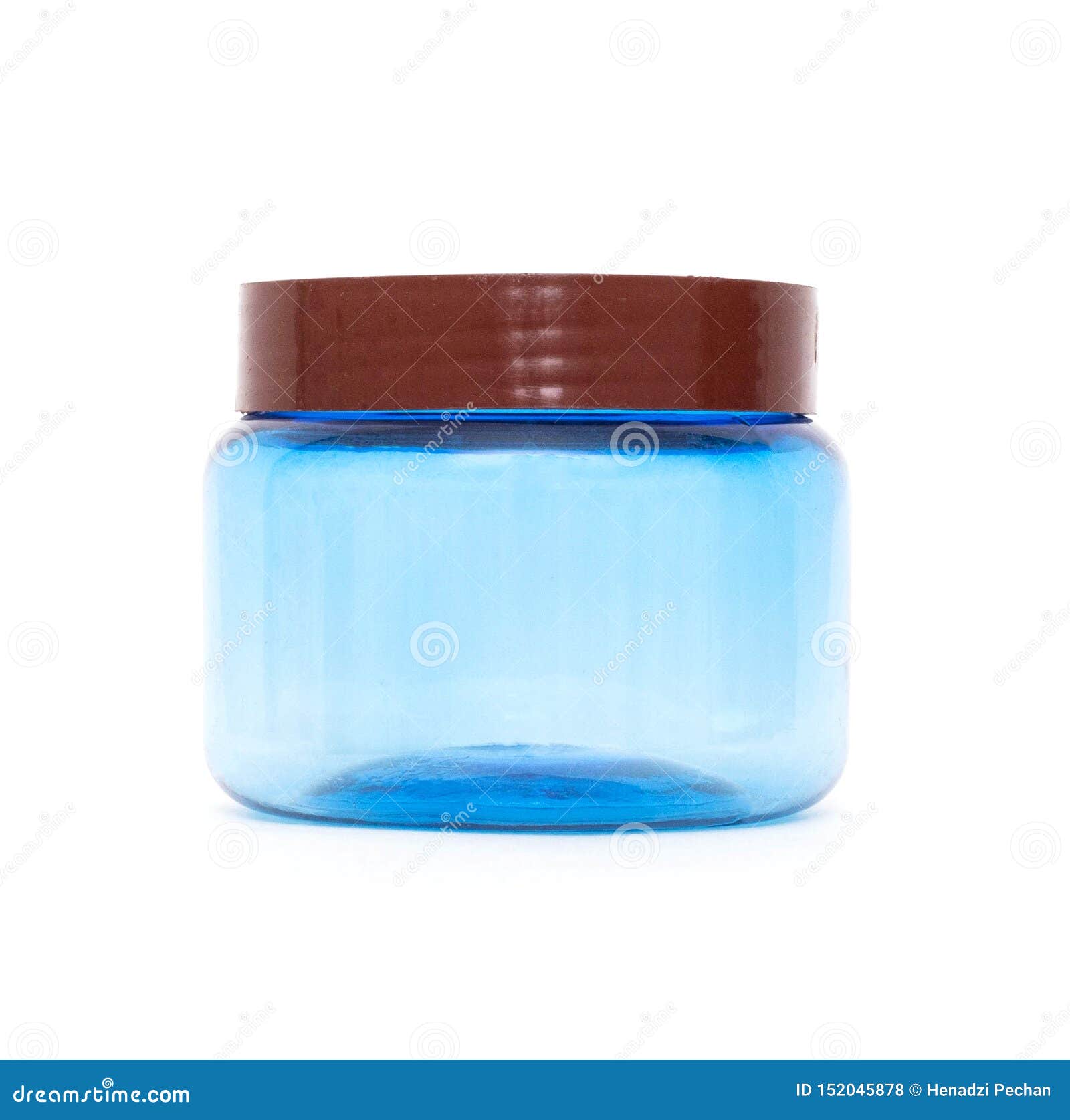 Blue Plastic Jar with a Lid on a White Background, Isolate, Tara Stock ...