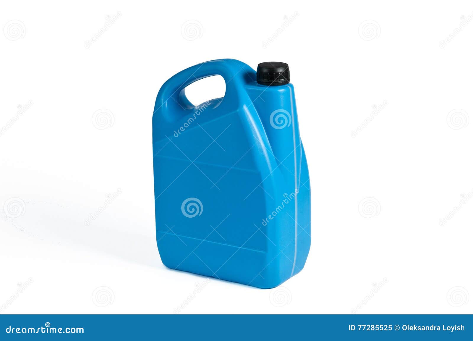 Blue plastic jerrycan stock image. Image of chemical - 77285525