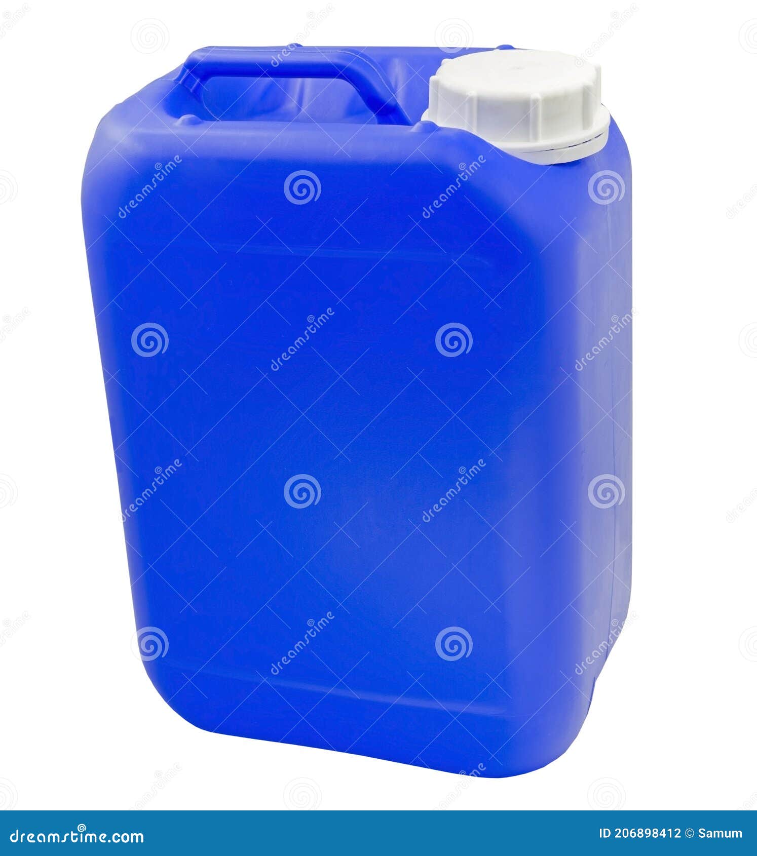 Blue Plastic Jerrycan on White Stock Photo - Image of tank, automobile ...