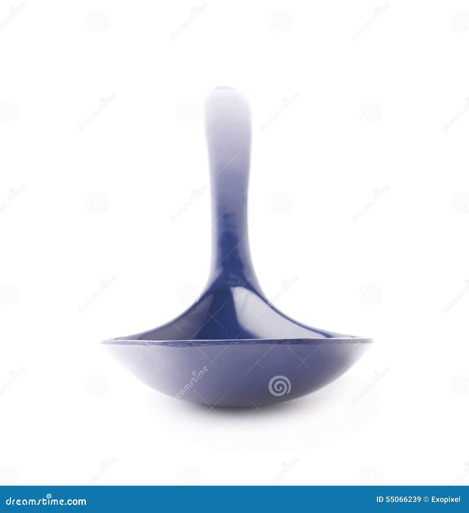 Blue Plastic Kitchen Ladle Spoon Isolated Stock Image - Image of ...
