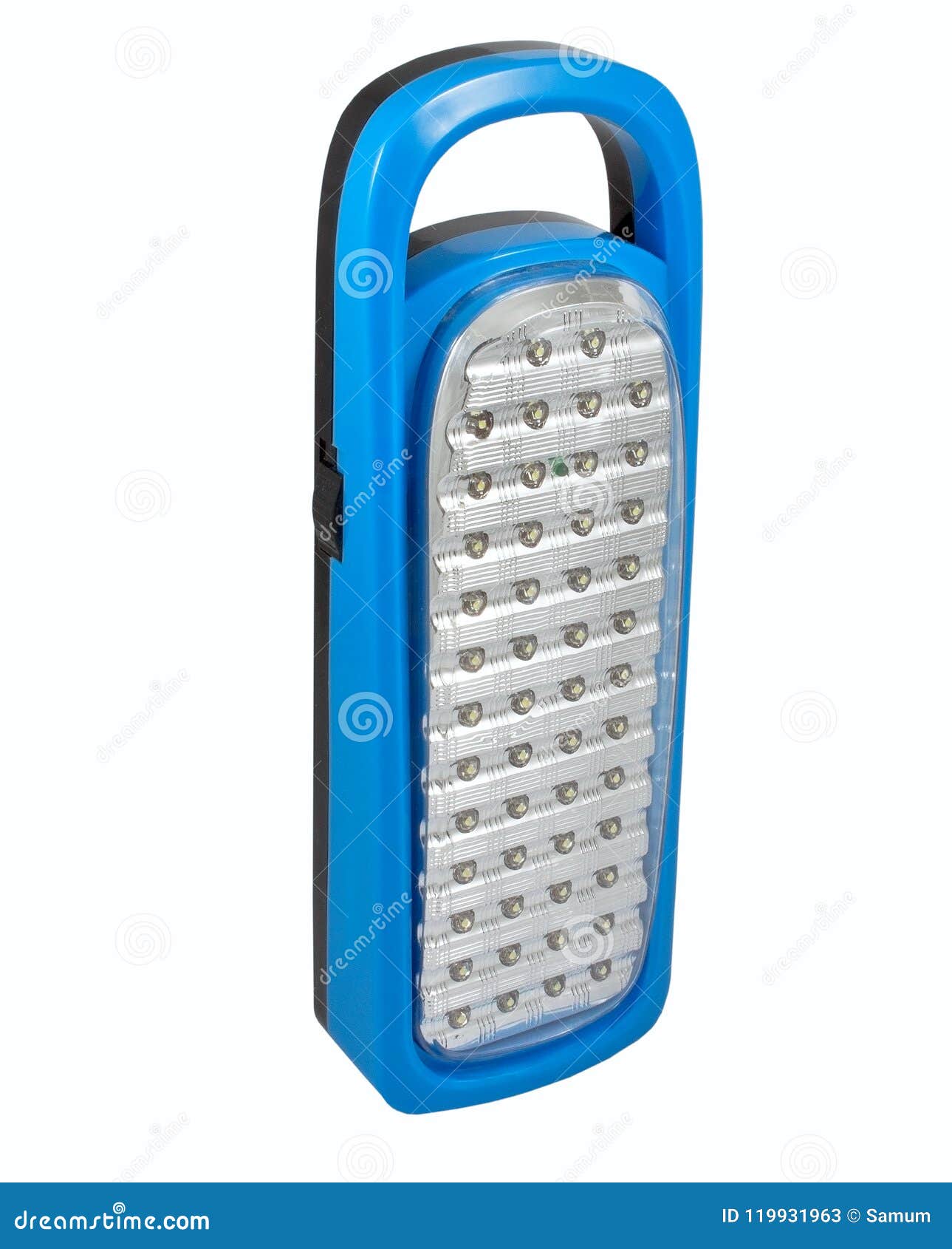 Blue Plastic Led Flashlight Stock Image - Image of bright, spotlight ...