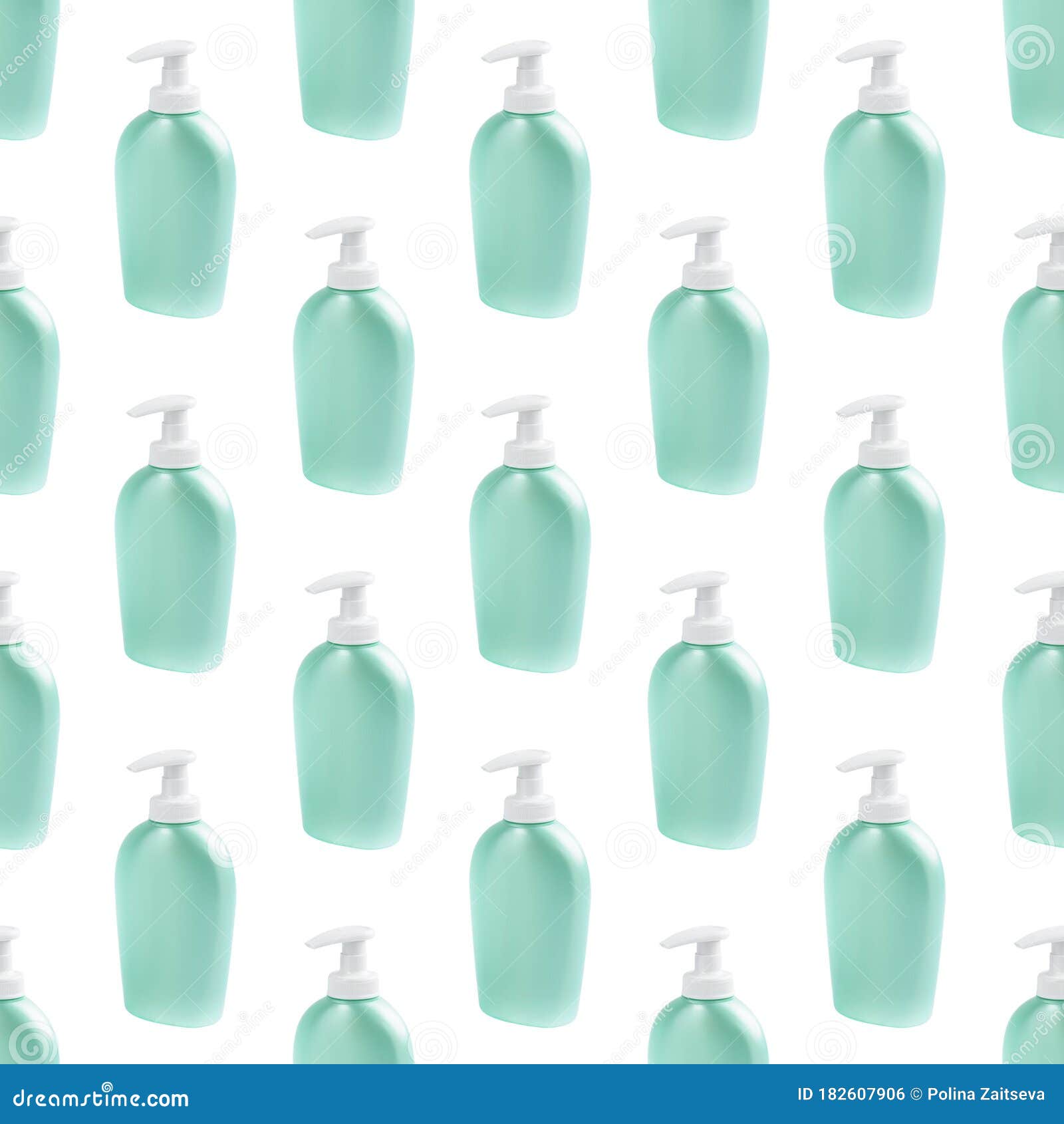Blue Plastic Liquid Soap Bottle Seamless Pattern and Texture Stock ...